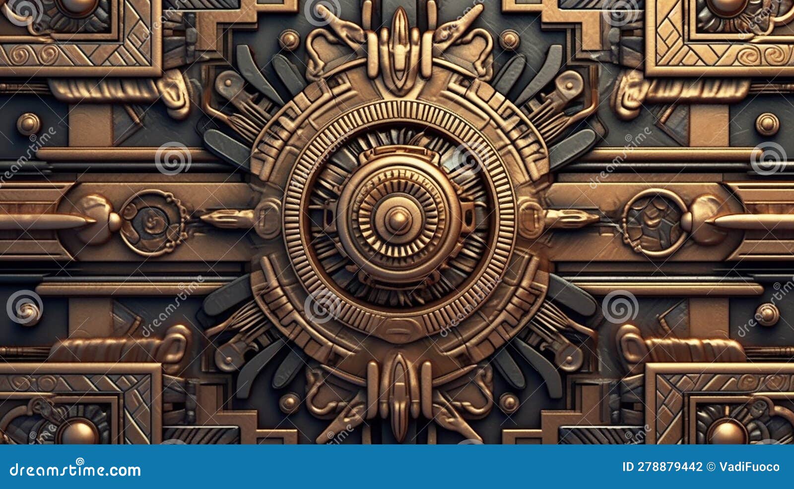 Molecule As a Work of Art. Simple Modern Design Inspired by Aztec Art ...