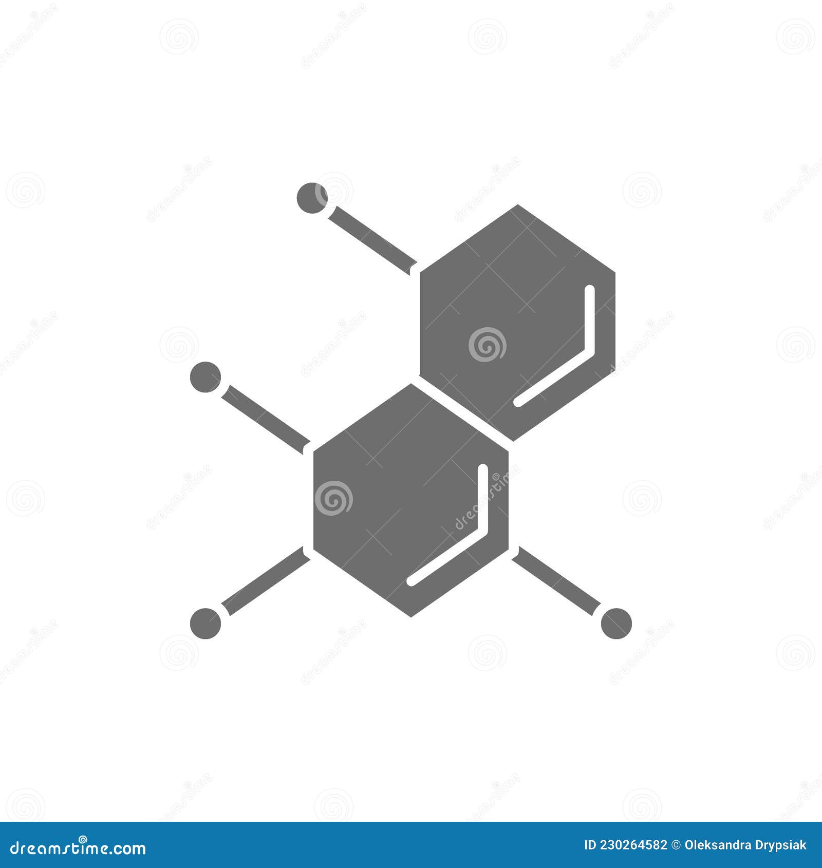 Molecule, Atom, Dna Grey Icon. Isolated on White Background Stock ...
