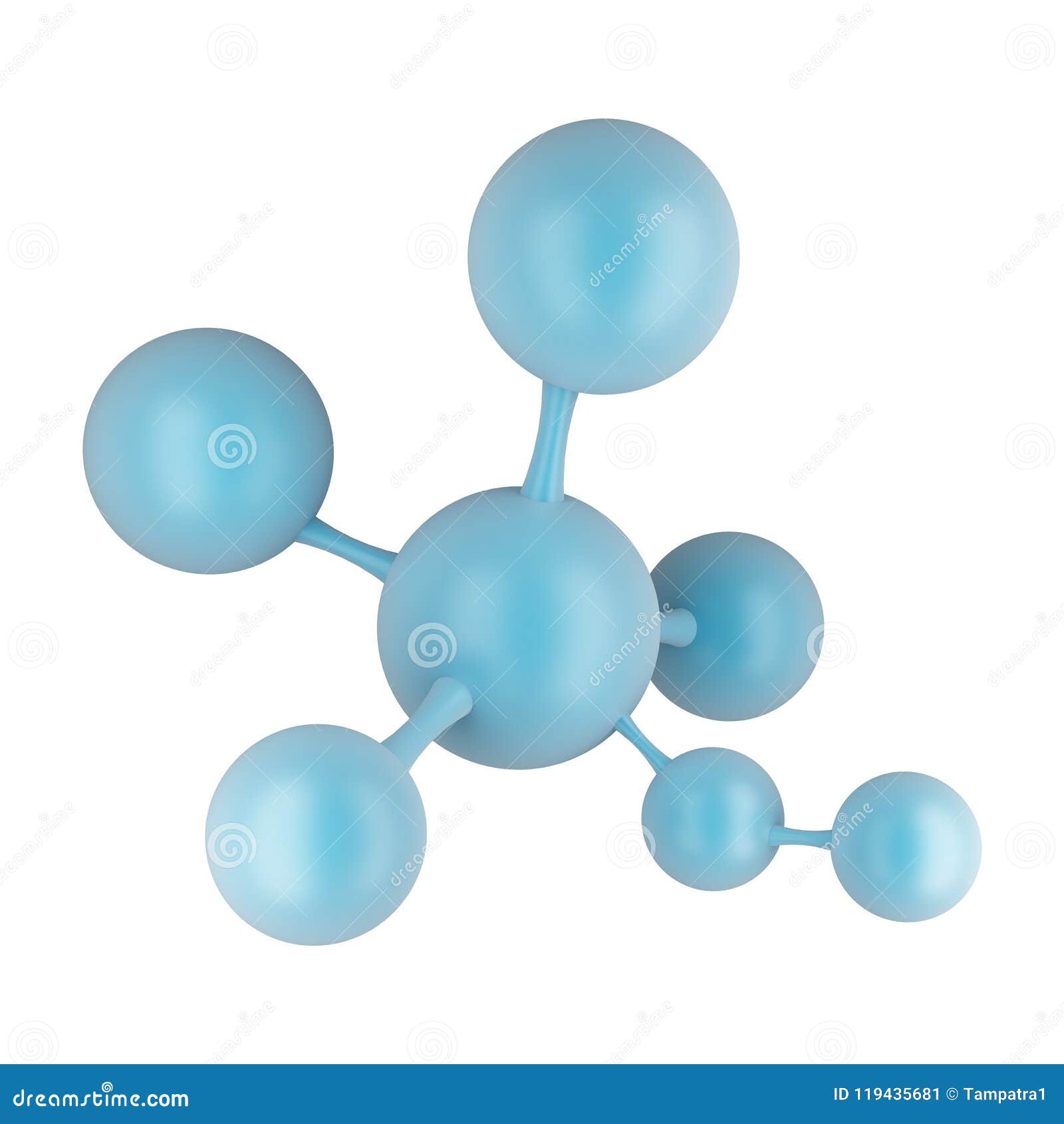 Molecule or Atom Isolated on White Background. Abstract Stock ...