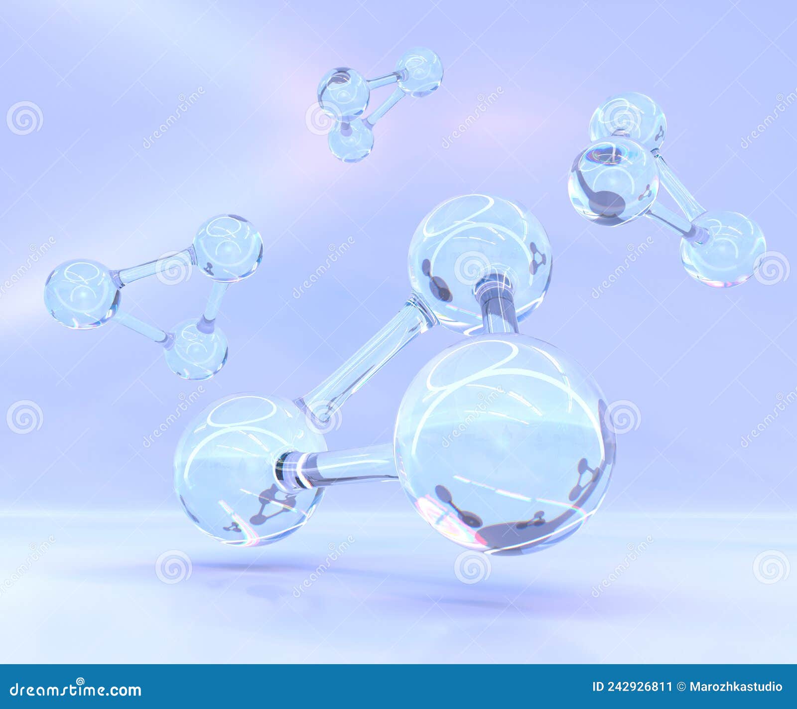 Molecule or Atom Model, Abstract Molecular Structure for Chemistry ...