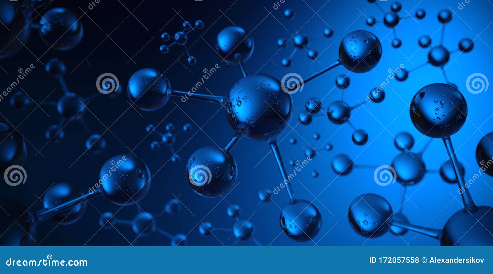 Molecule Atom Model Abstract Structure Science and Medical Concept ...