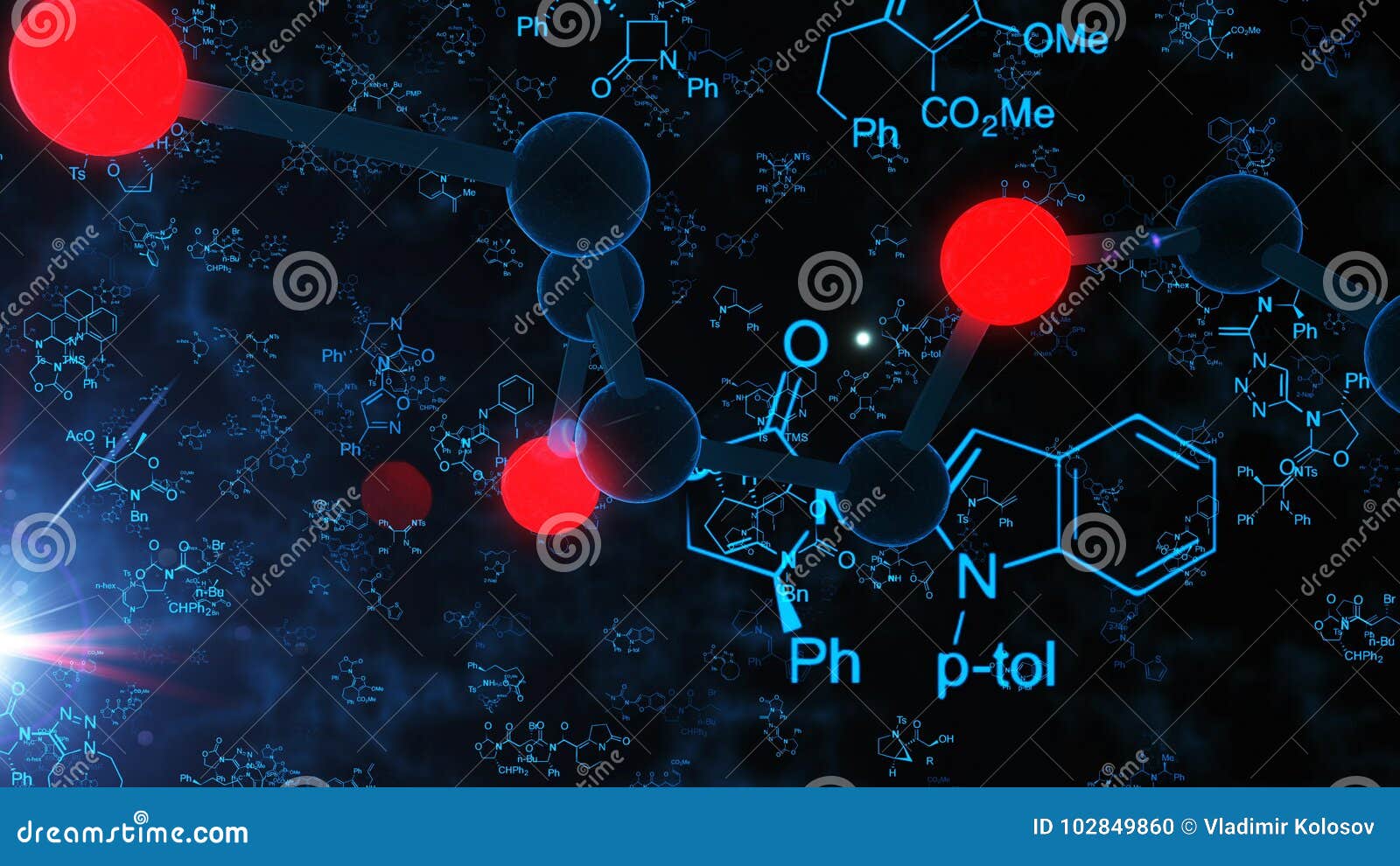 Molecule and Atom Structure Illustration Stock Illustration ...