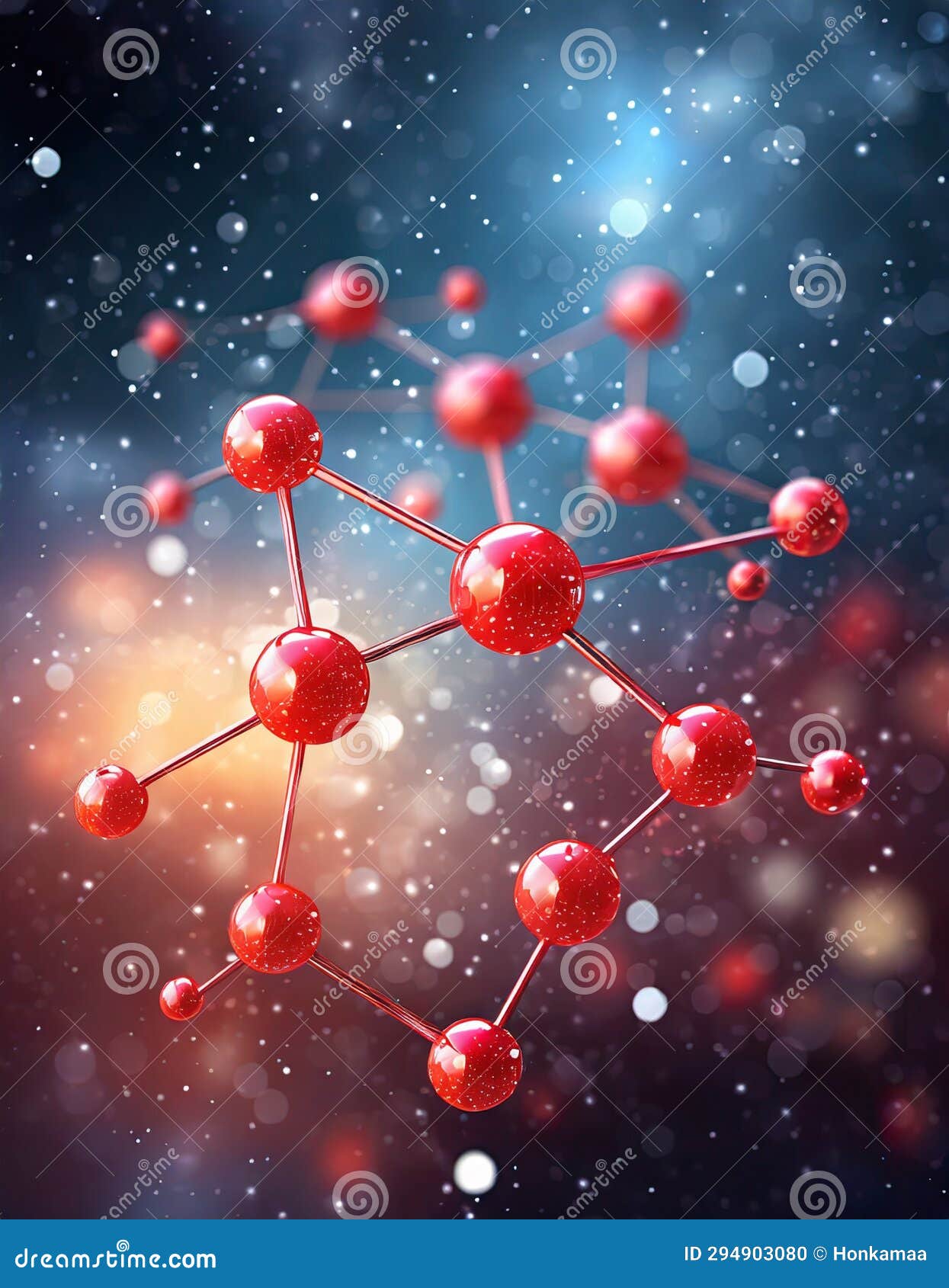 Molecule Atoms Structures, Universe Background Stock Illustration ...