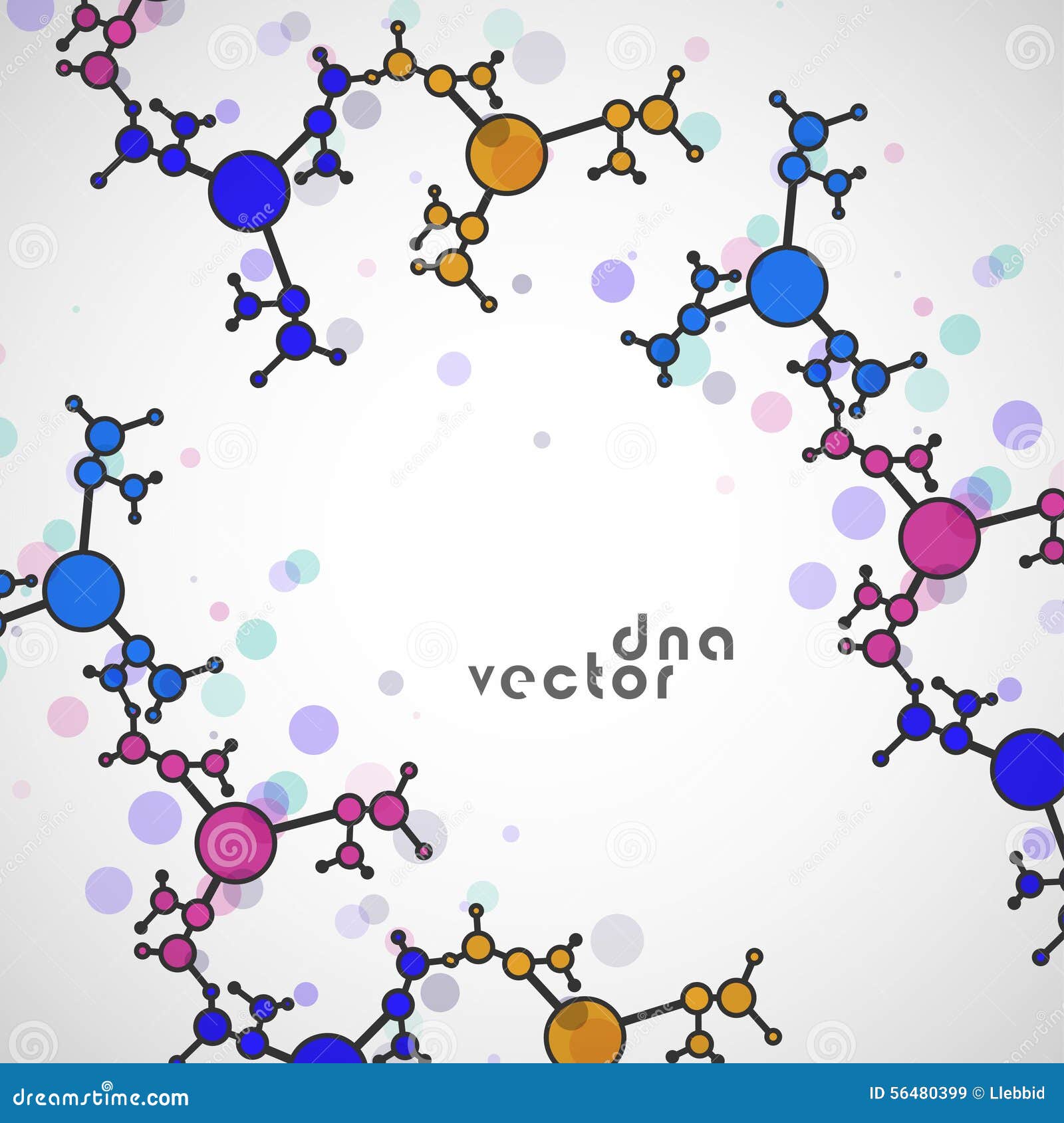 Molecule Background, Colorful Illustration Stock Vector - Illustration ...