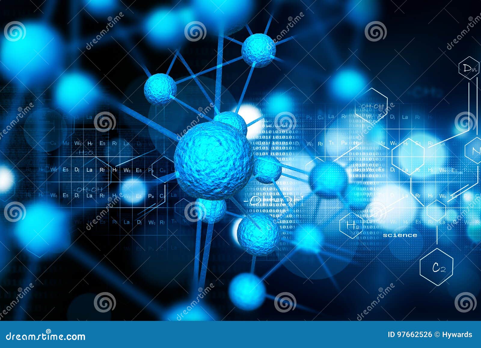 Molecule background stock illustration. Illustration of element - 97662526