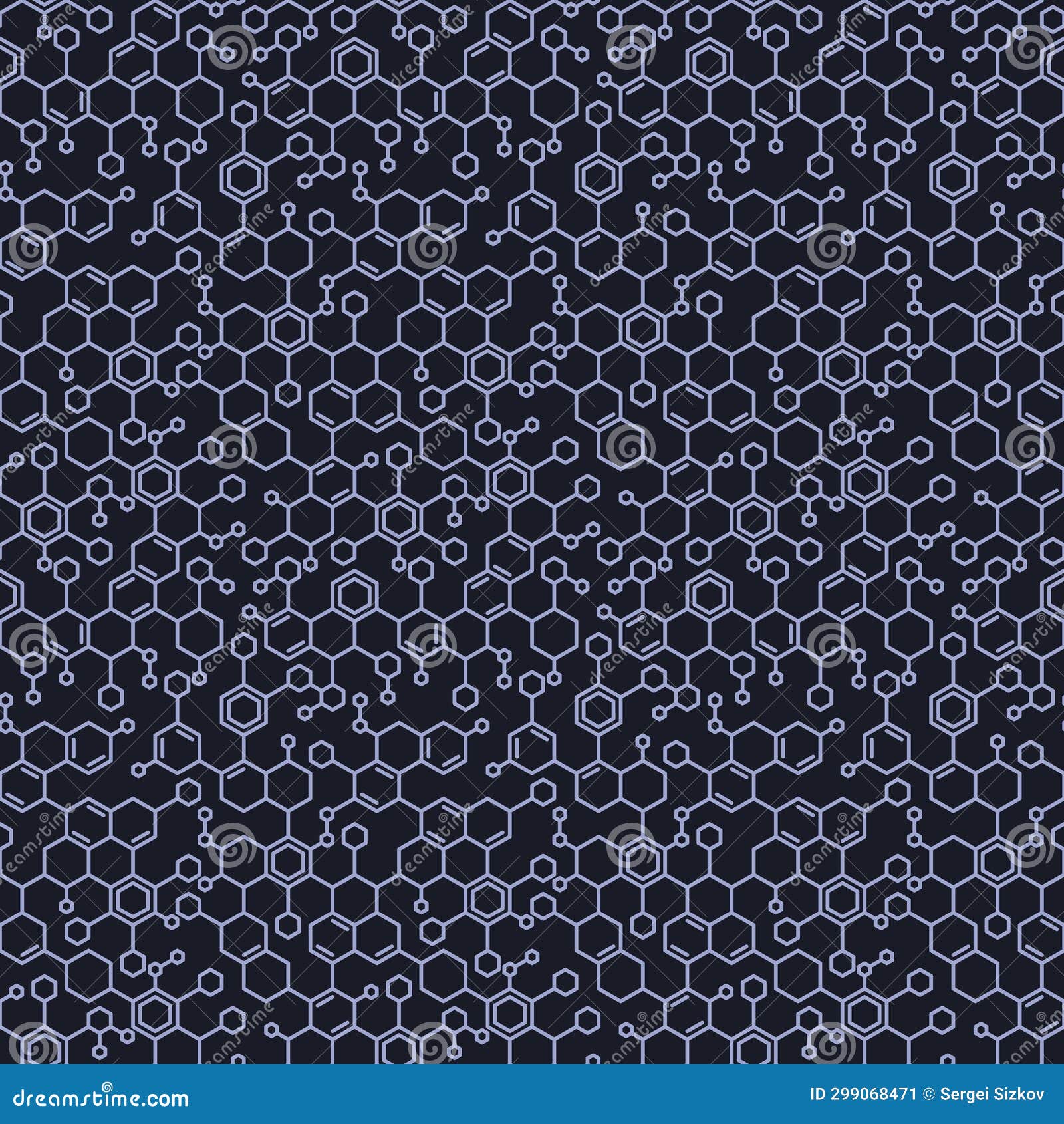 Molecule Background. Micro Structure Seamless Pattern Stock Vector ...