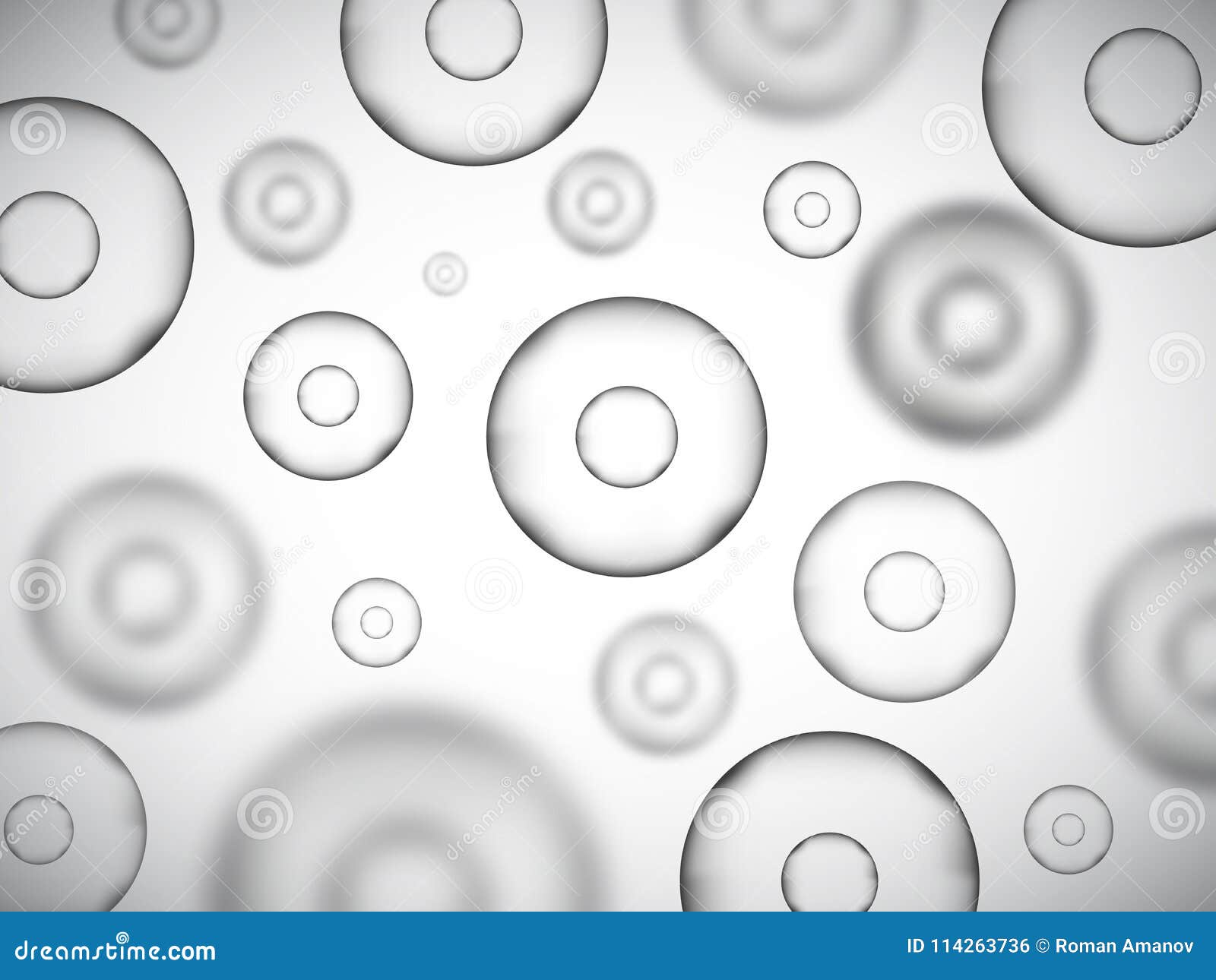 Molecule Vector Background. Round Cells. Grey Science Illustration ...