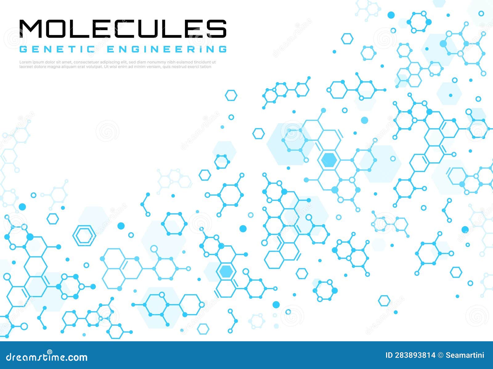 Molecule Background with Science Molecular Pattern Stock Illustration ...