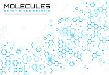 Molecule Background with Science Molecular Pattern Stock Illustration ...