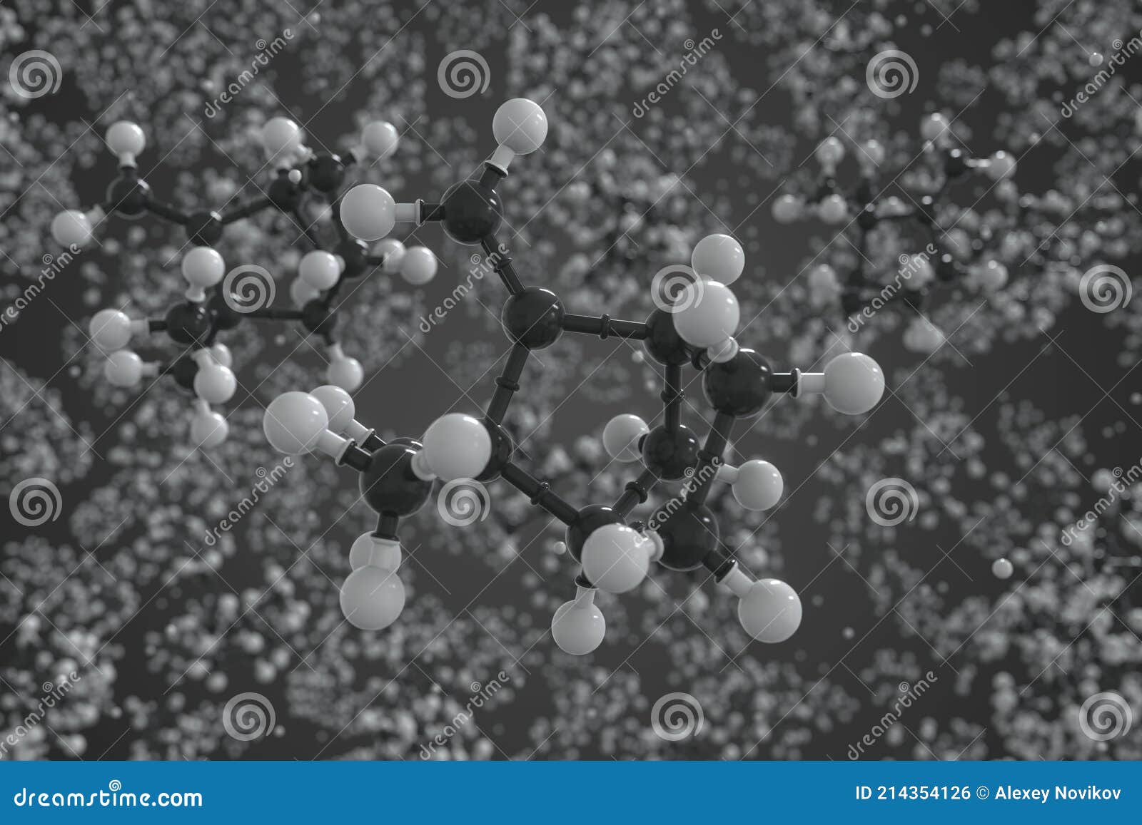Camphene Molecule. Ball-and-stick Molecular Model. Chemistry Related 3d ...