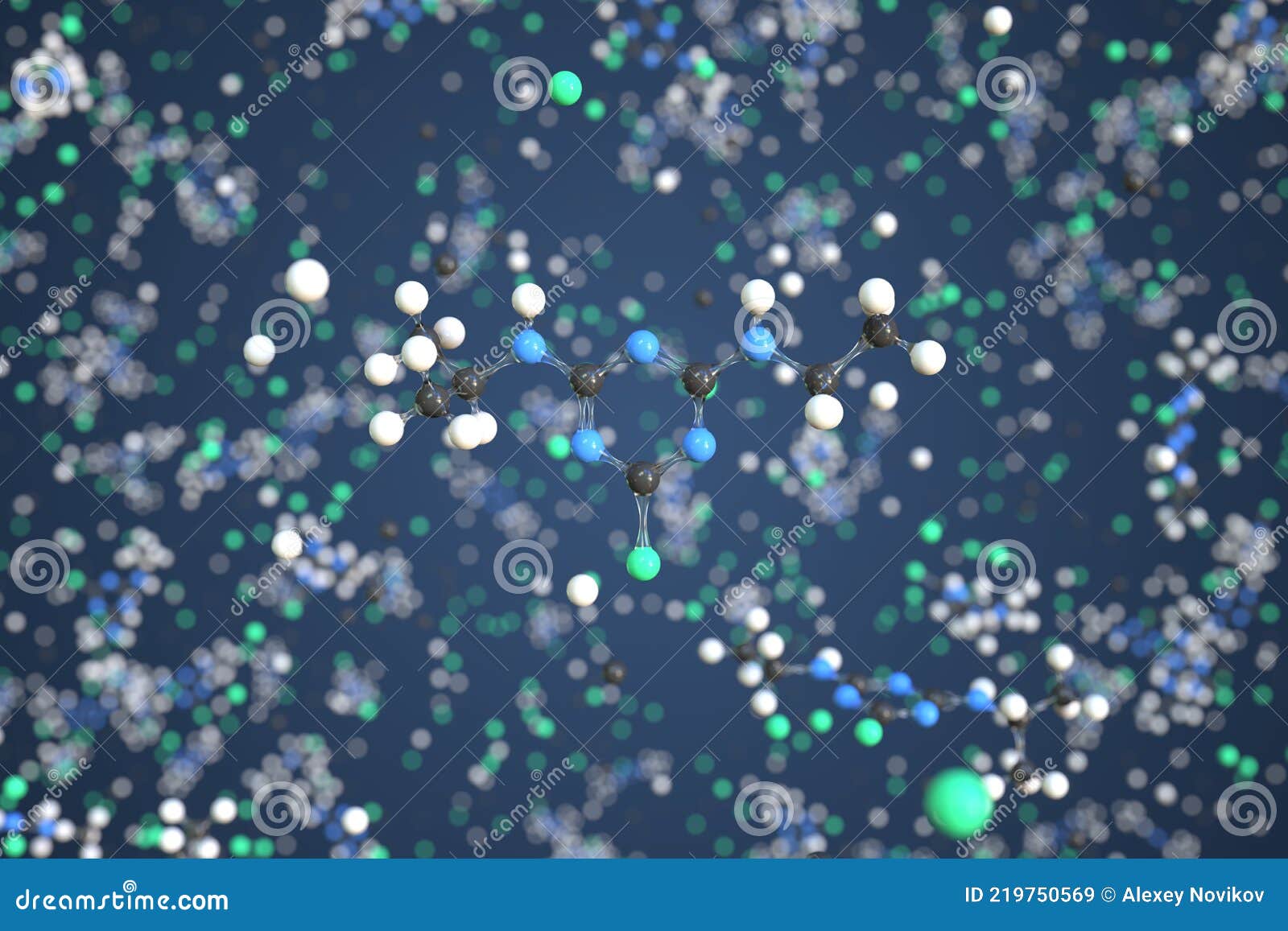 Atrazine Molecule, Conceptual Molecular Model. Scientific 3d Rendering ...