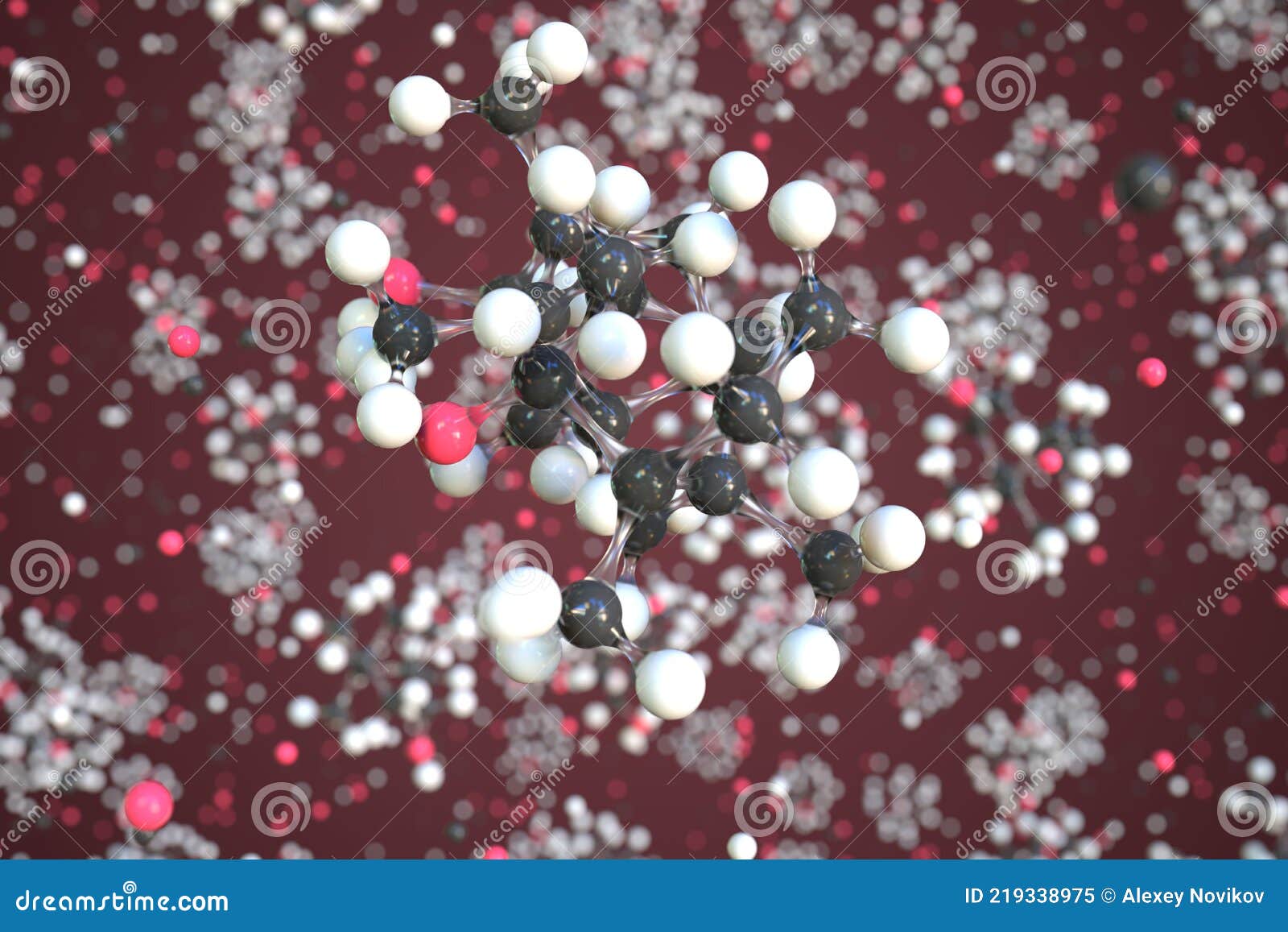 Borneol Molecule, Ball-and-stick Molecular Conceptual Model. Scientific ...