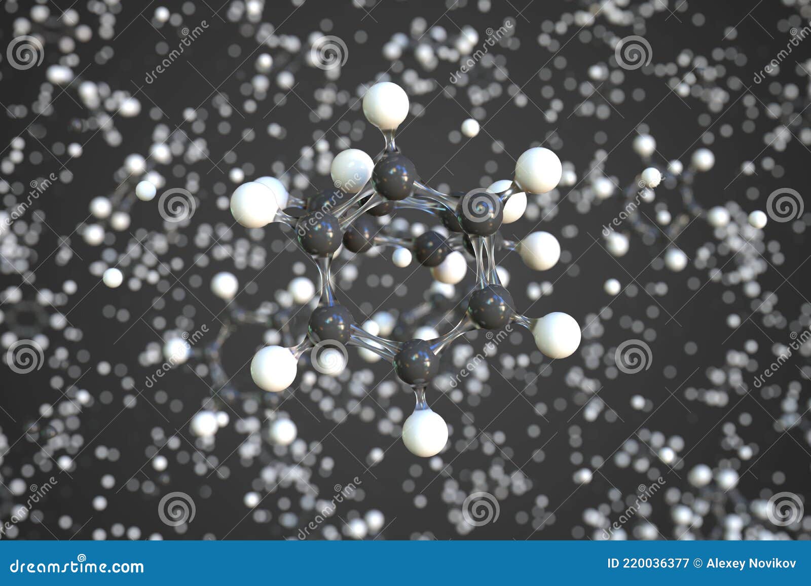 Molecule of Benzene, Conceptual Molecular Model. Conceptual 3d ...