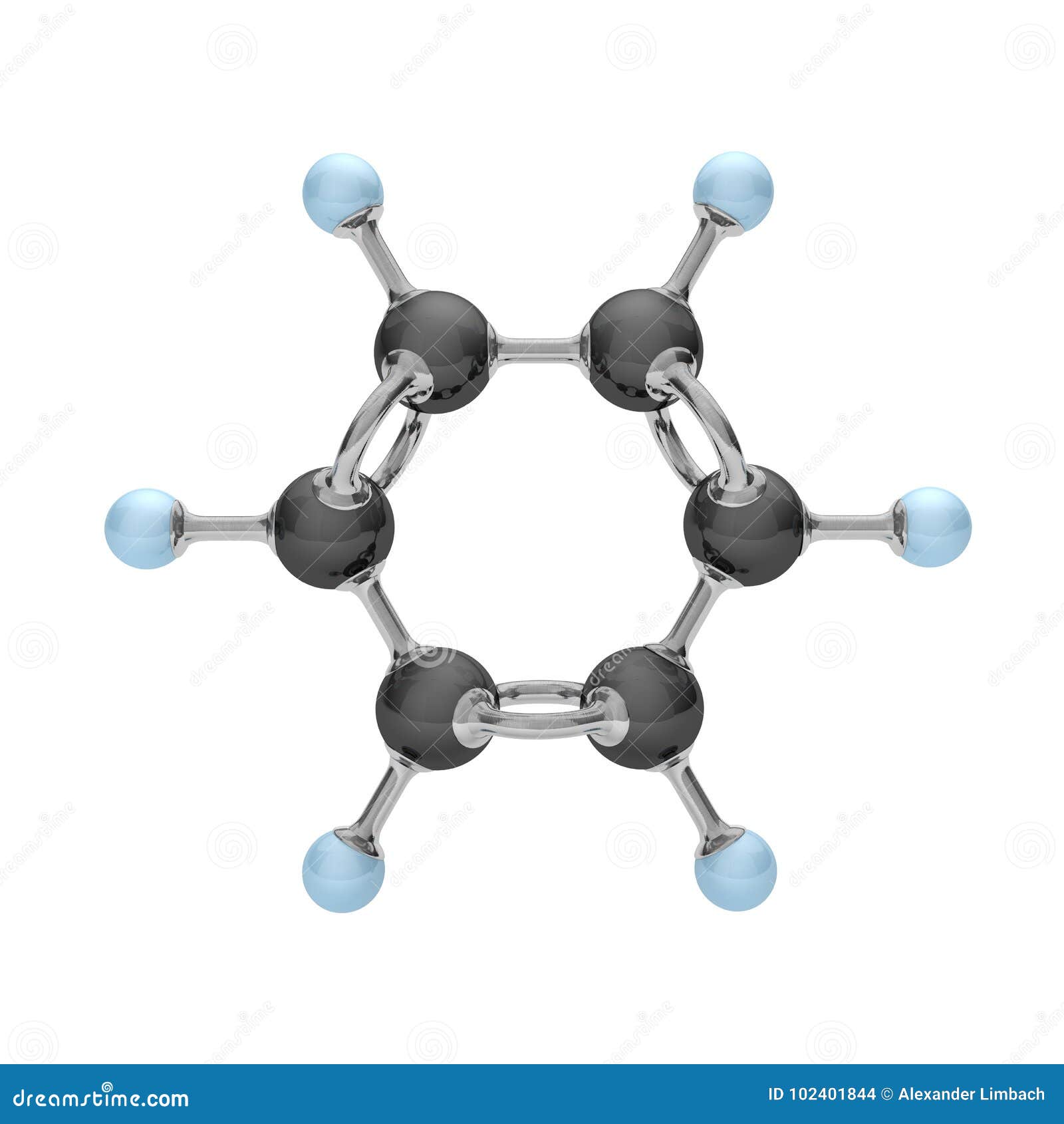 Benzene Molecule stock illustration. Illustration of science - 102401844