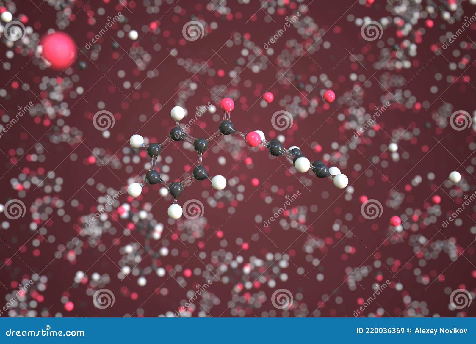 Molecule of Benzil, Conceptual Molecular Model. Conceptual 3d Rendering ...