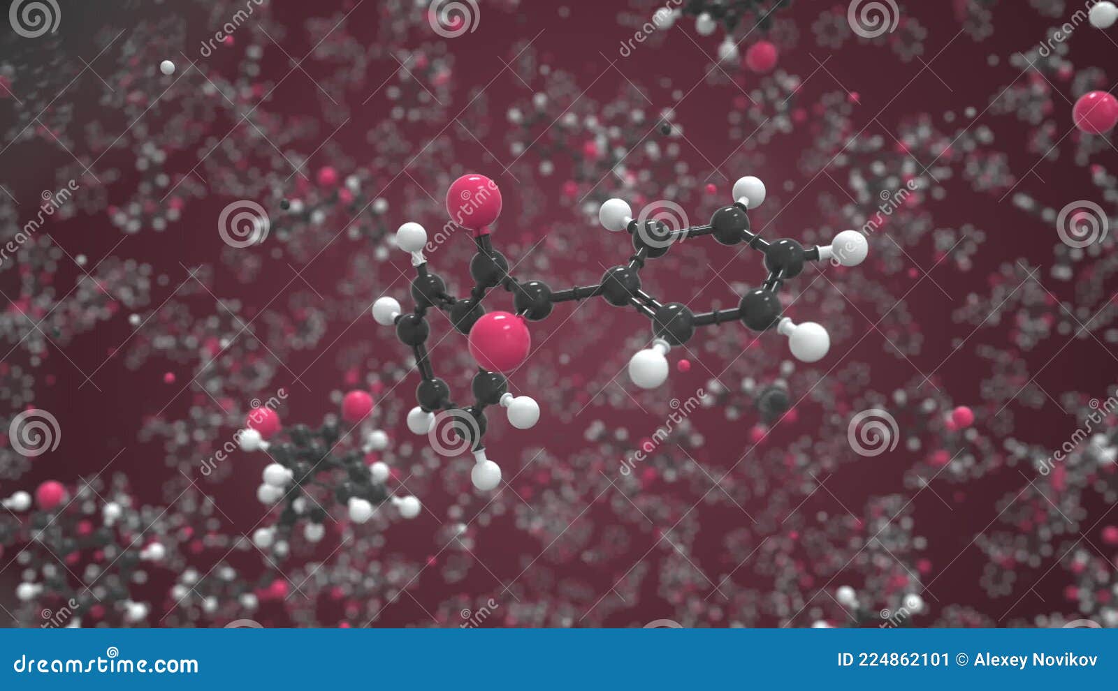 Molecule of Benzil, Conceptual Molecular Model. Conceptual Looping 3d ...