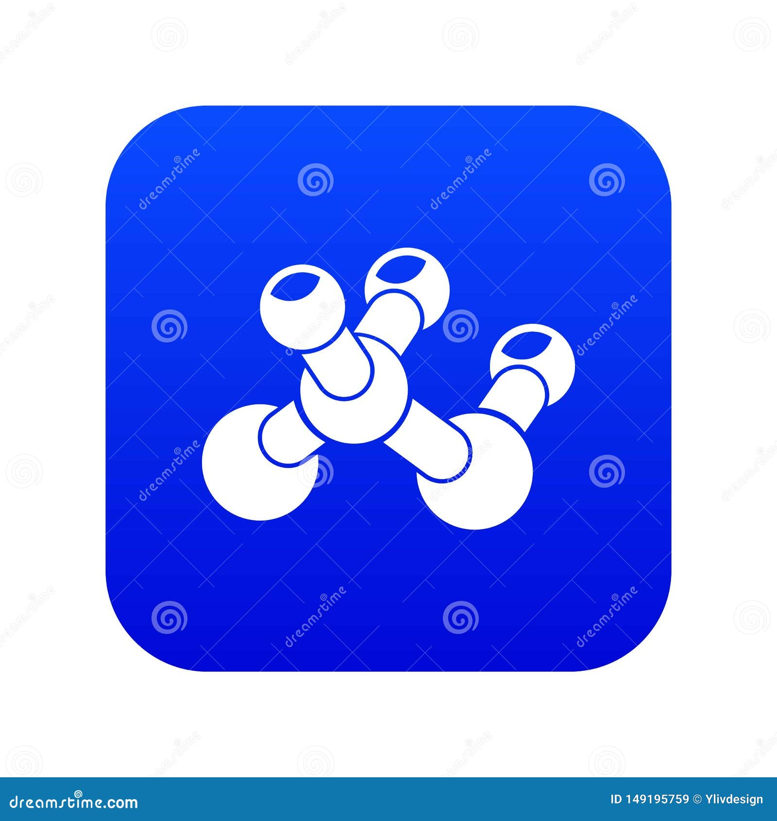 Molecule Bio Icon Blue Vector Stock Vector - Illustration of background ...
