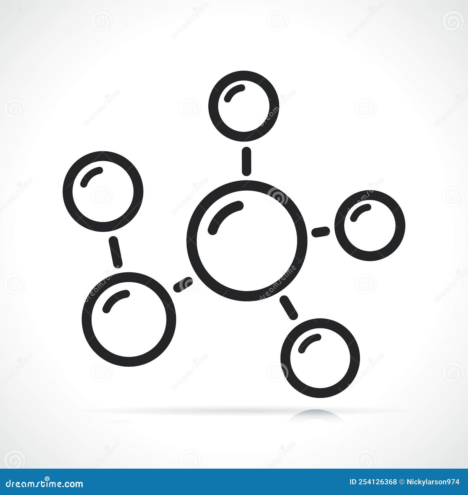 Molecule or Biology Line Icon Stock Vector - Illustration of science ...