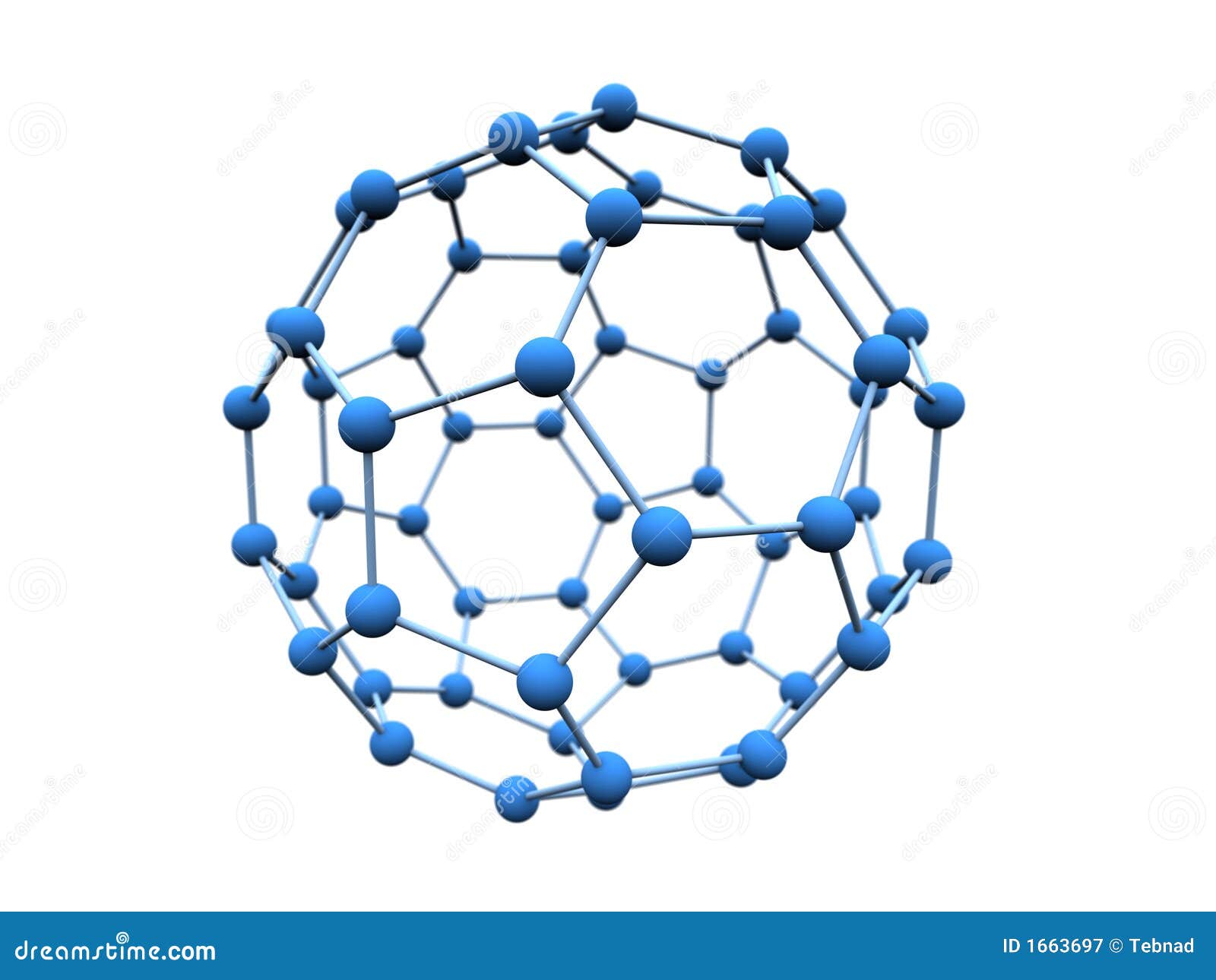 Molecule blue stock illustration. Illustration of sphere - 1663697