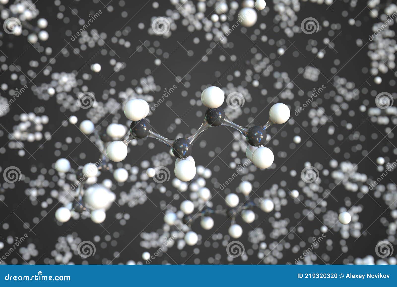 Molecule of Butane, Conceptual Molecular Model. Conceptual 3d Rendering ...