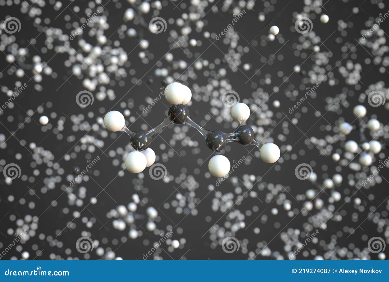 Cis-2-butene Molecule Made With Balls, Scientific Molecular Model ...