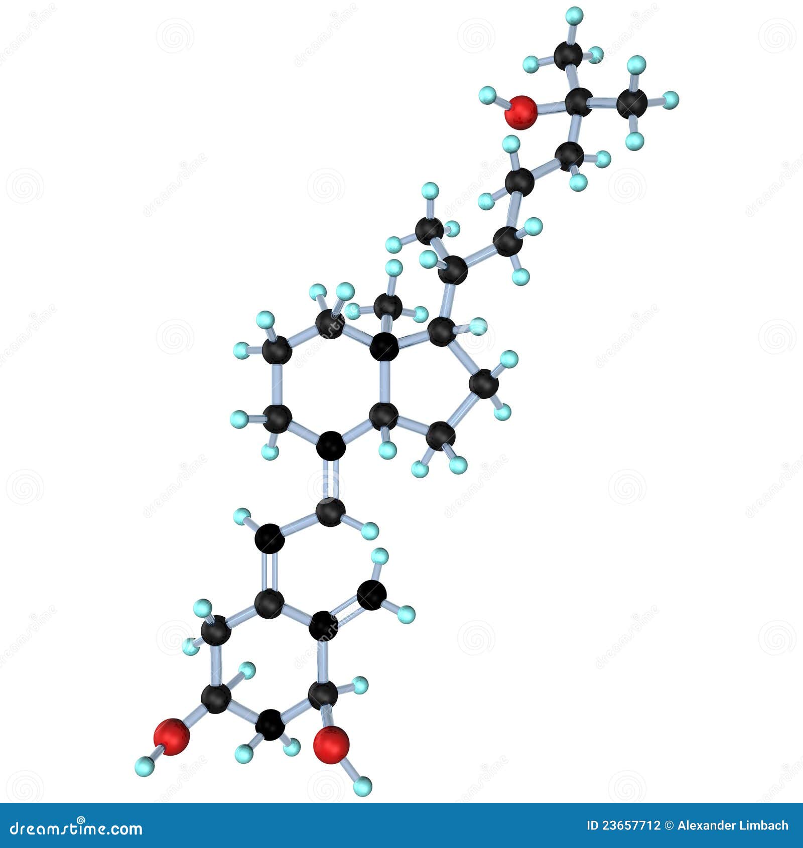 Calcitriol Molecule, Active Form Of Vitamin D3 Royalty-Free Cartoon ...