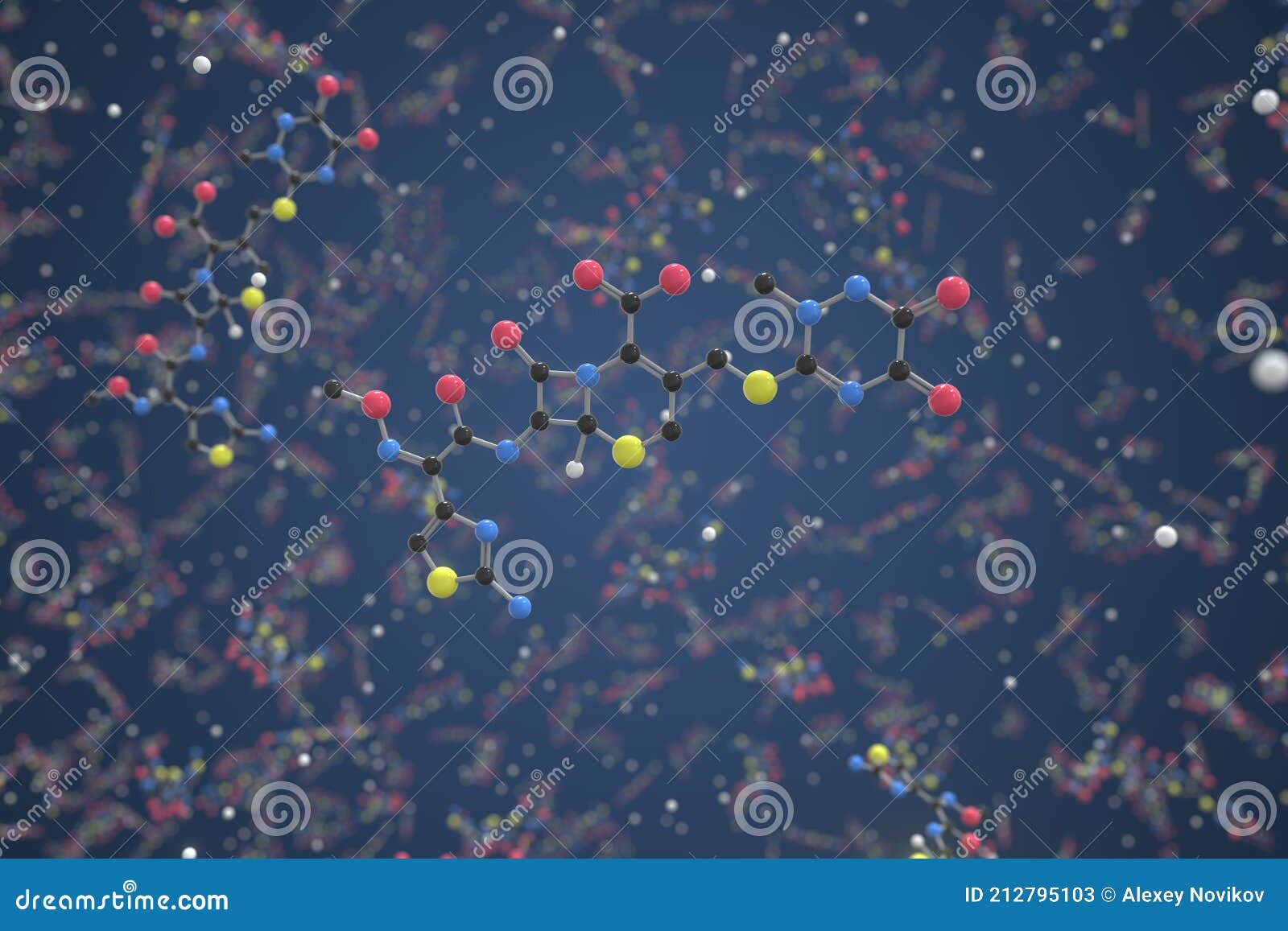 Ceftriaxone Molecule. It Is Broad-spectrum Third-generation ...