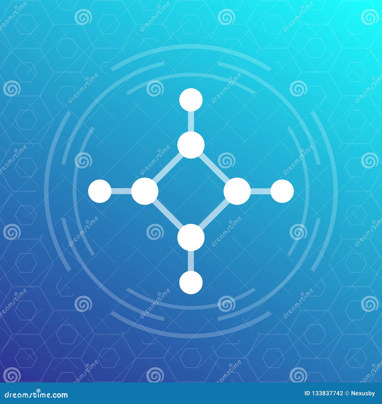 Molecule, Chemical Compound Icon, Vector Stock Vector - Illustration of ...