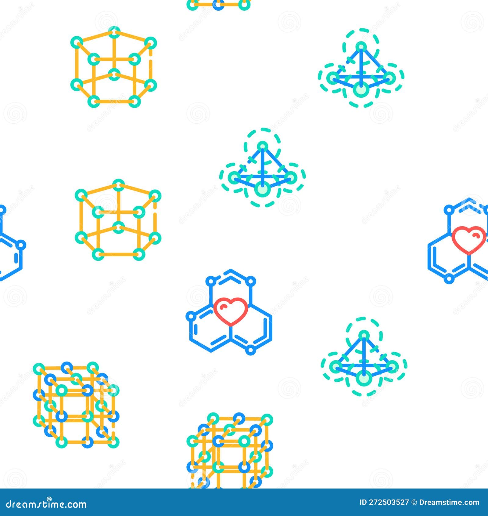 Molecule Chemistry Science Vector Seamless Pattern Stock Vector ...