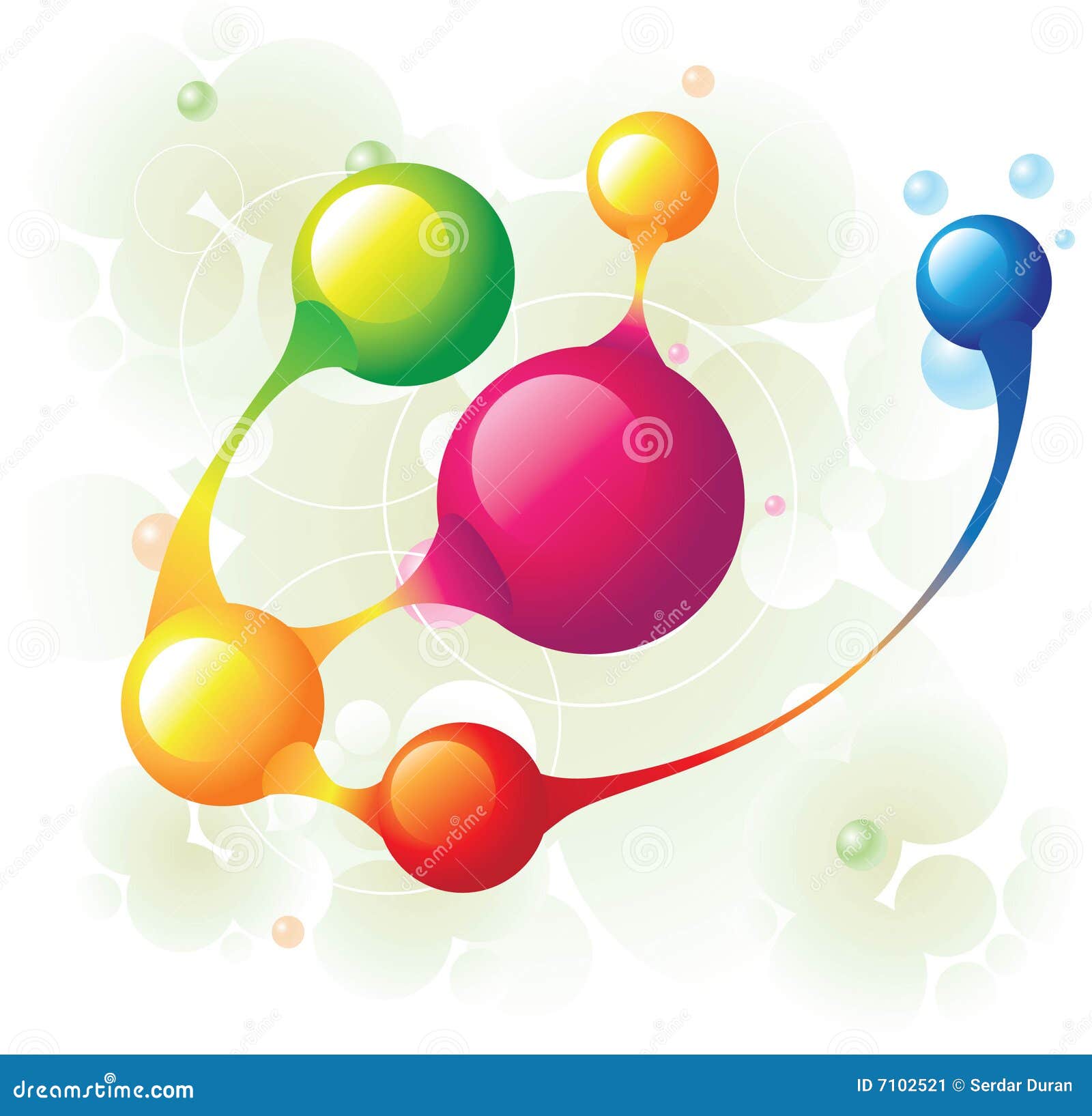 Molecule circle stock vector. Illustration of icon, color - 7102521