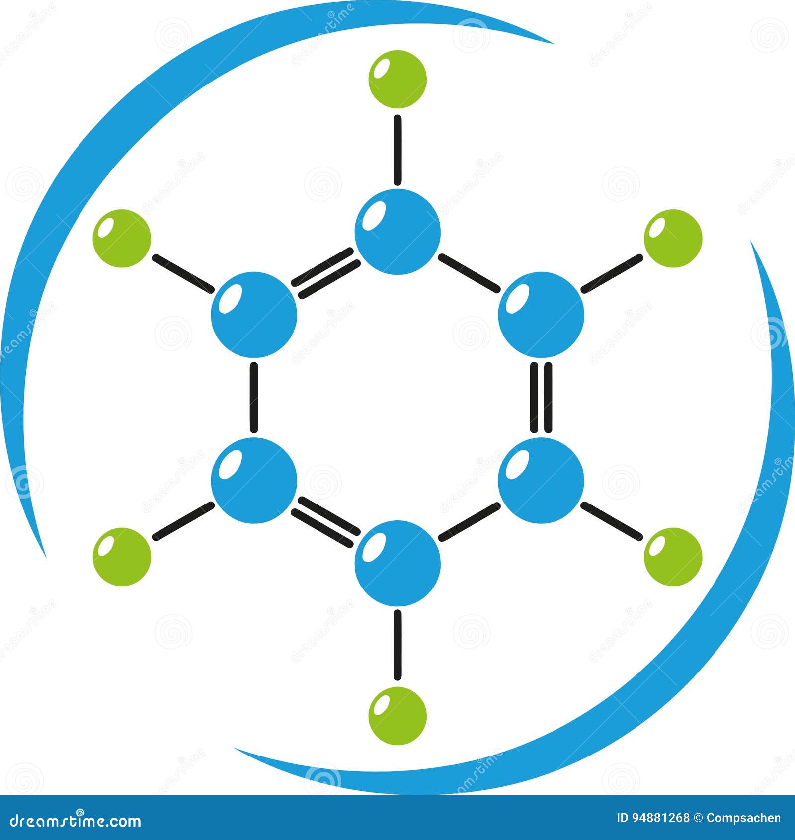Molecule in Color, Chemistry, Science and Laboratory Logo Stock Vector ...