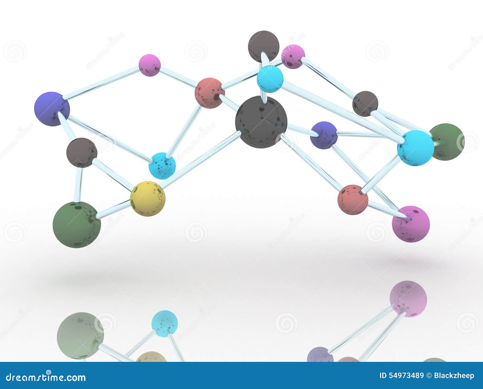 Molecule Color on White Science Background Stock Illustration ...
