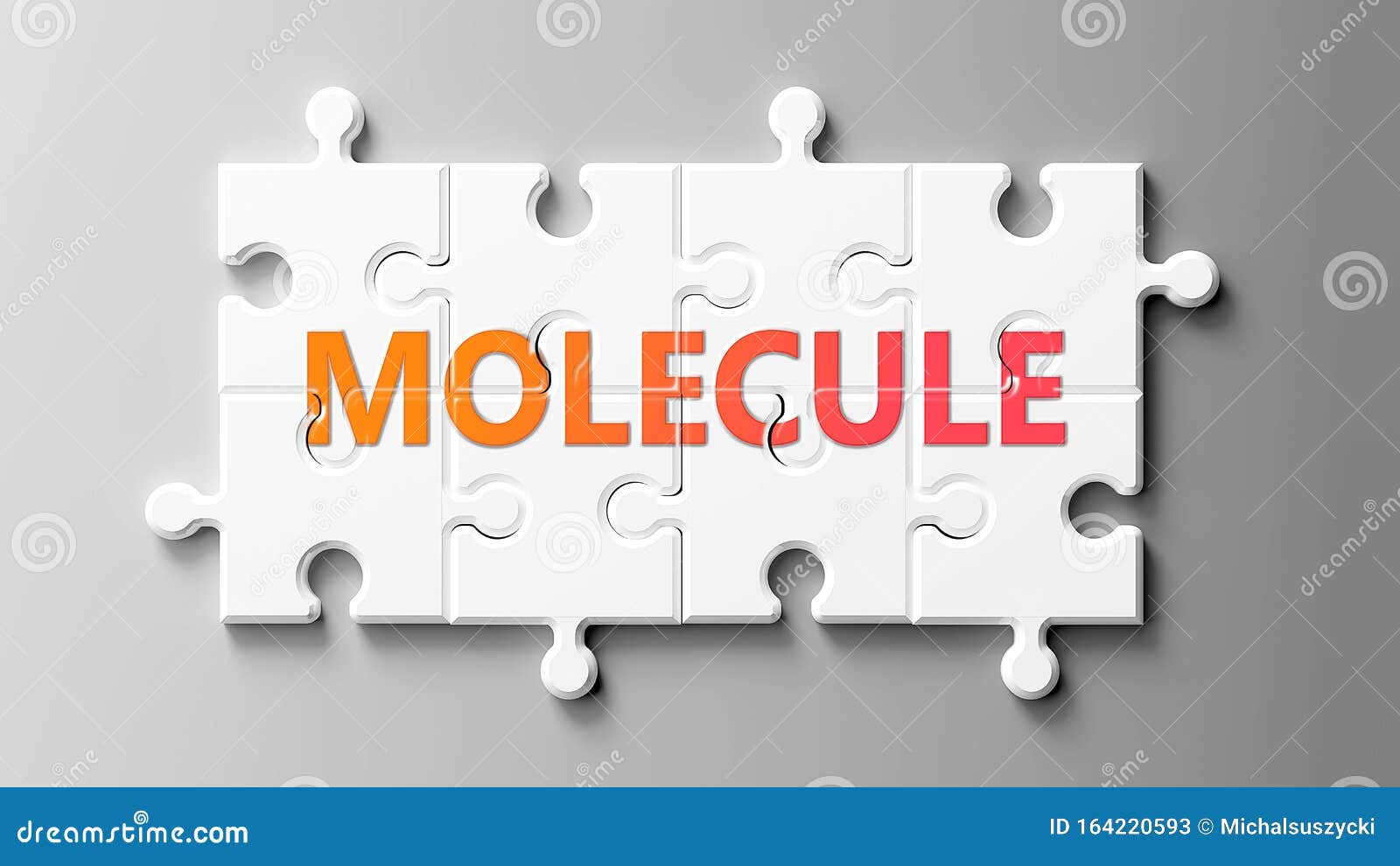 Molecule Complex Like a Puzzle - Pictured As Word Molecule on a Puzzle ...