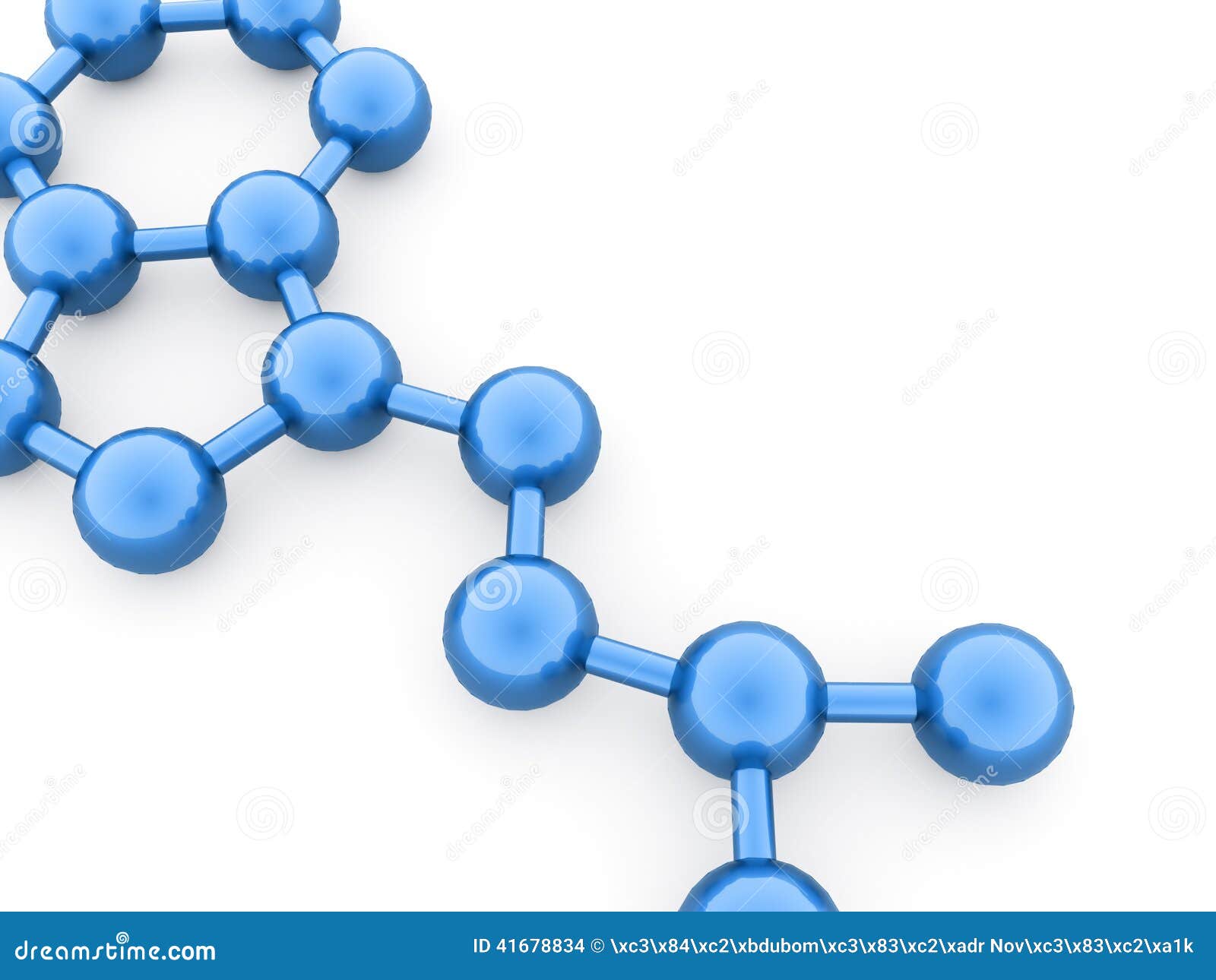Molecule Concept Rendered Isolated on White Stock Illustration ...