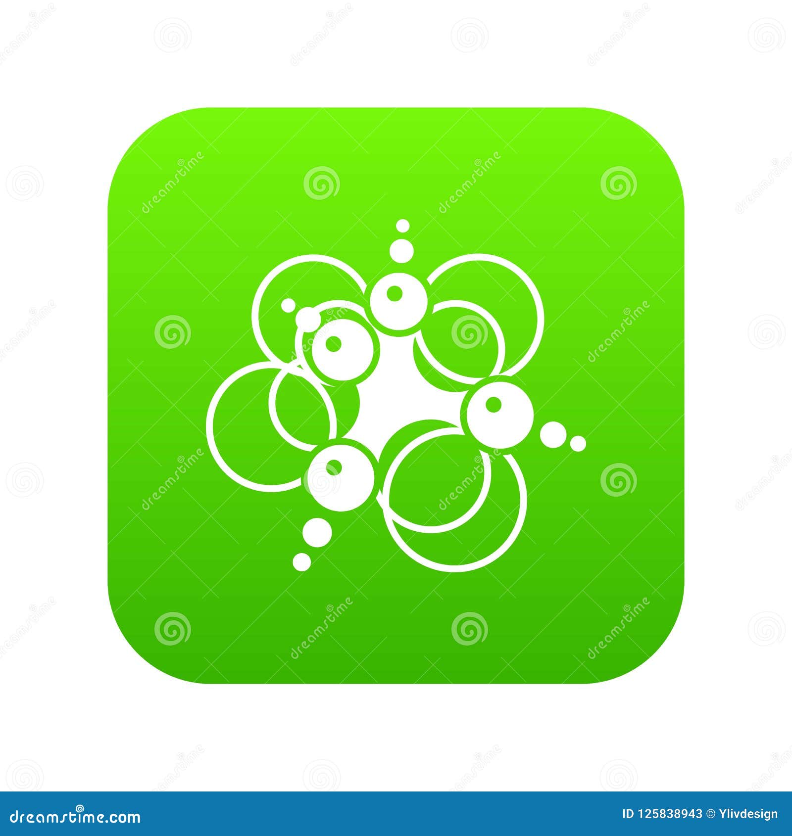 Molecule Connection Icon Green Stock Illustration - Illustration of ...