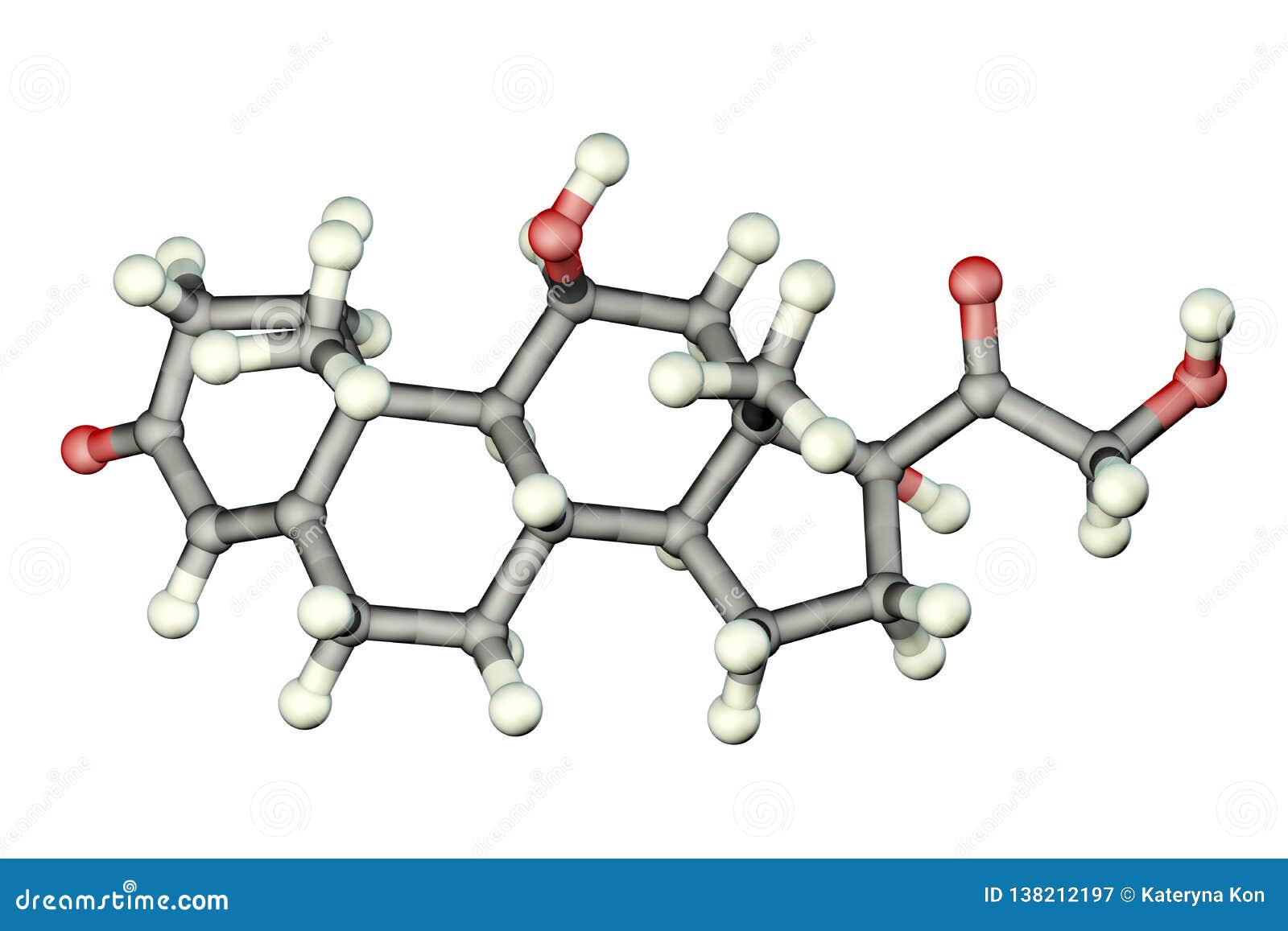 Molecule Of Cortisol Hormone Stock Illustration Illustration Of