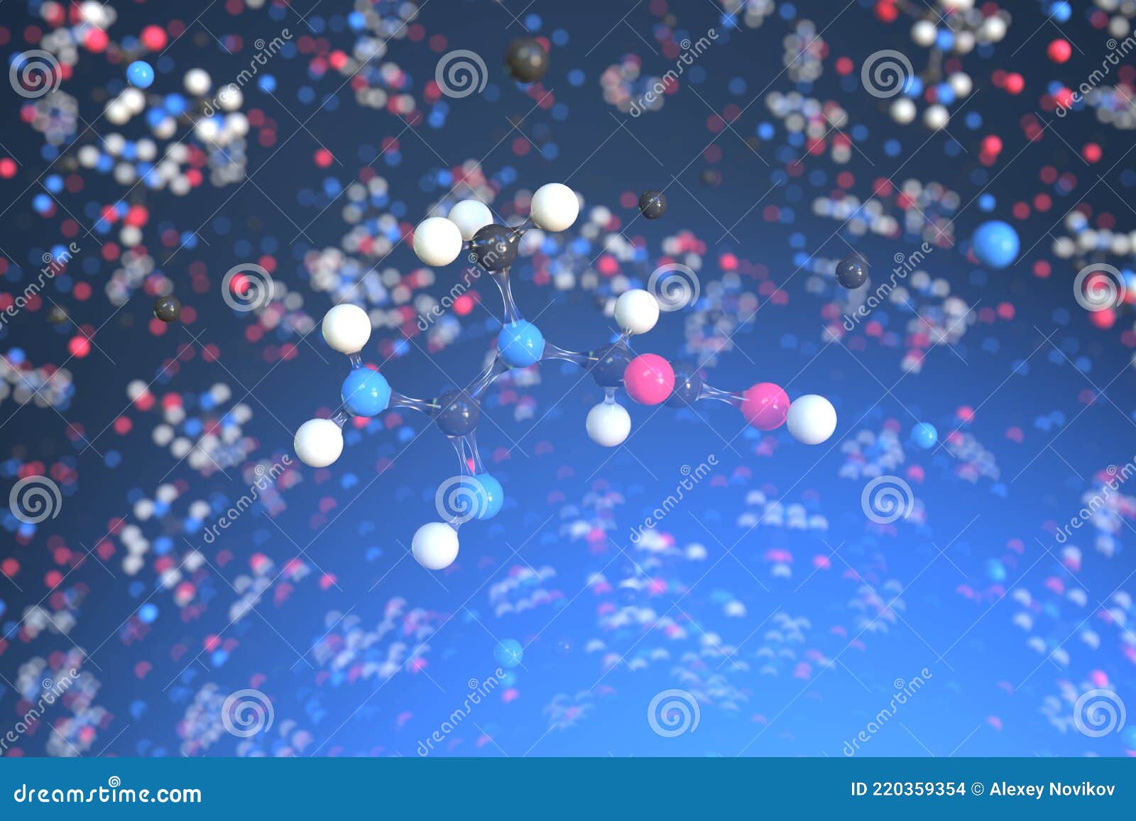 Molecule of Creatine, Conceptual Molecular Model. Scientific 3d ...