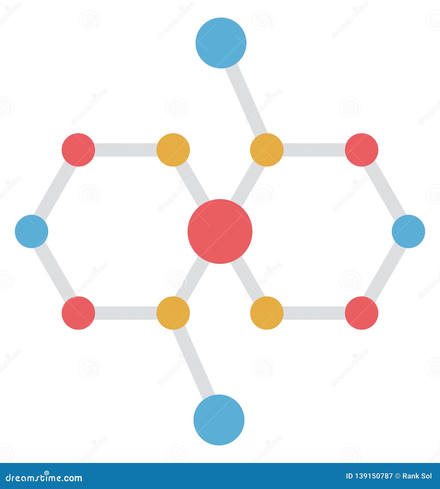 Molecule Cube Shape, Cube Molecule Color Isolated Vector Icon that Can ...