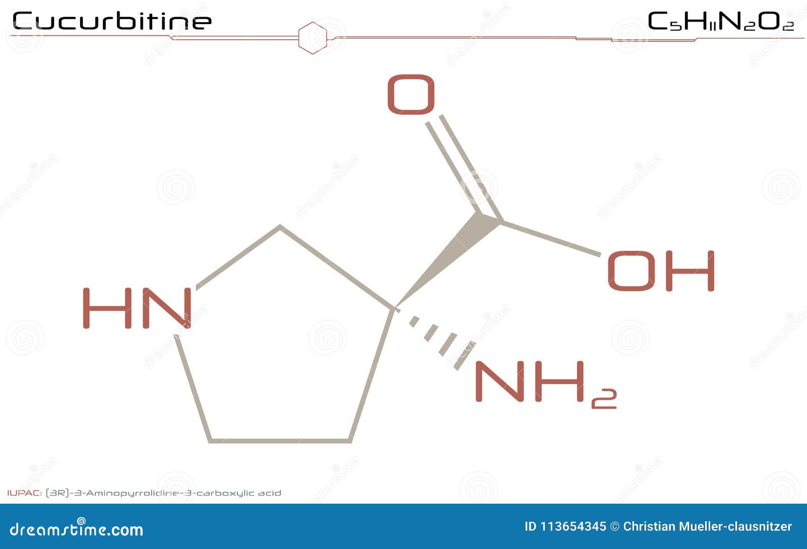 Molecule of Cucurbitine stock vector. Illustration of vector - 113654345