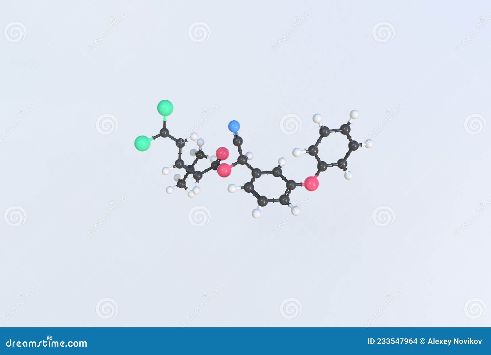 Cypermethrin Molecule, Molecular Structure, Insecticide, Ball And Stick ...