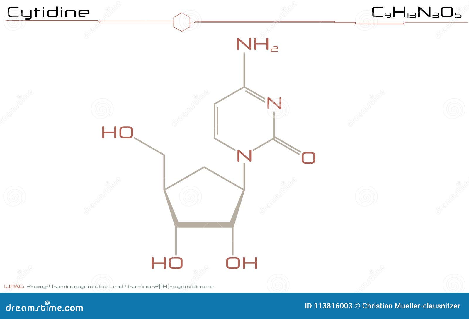 Cytidine Chemical Formula Vector Illustration | CartoonDealer.com ...