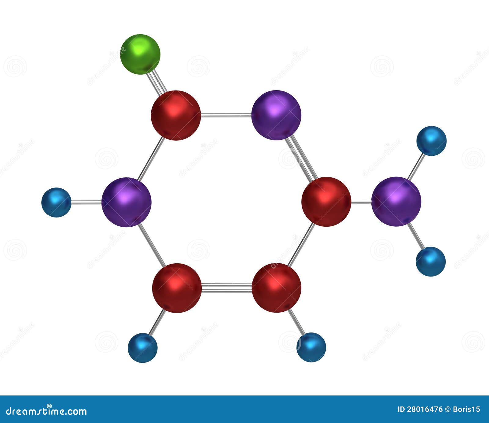 Molecule of cytosine stock illustration. Illustration of science - 28016476