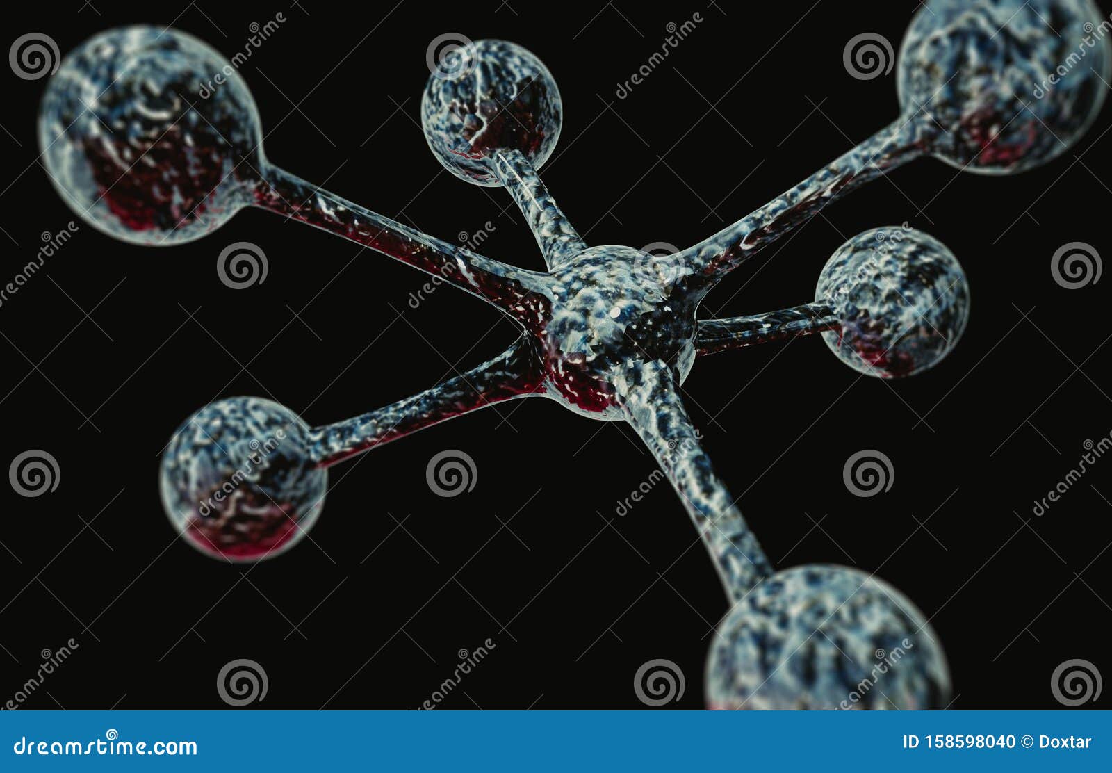 Molecule 3d Rendering Illustration Stock Illustration Illustration Of