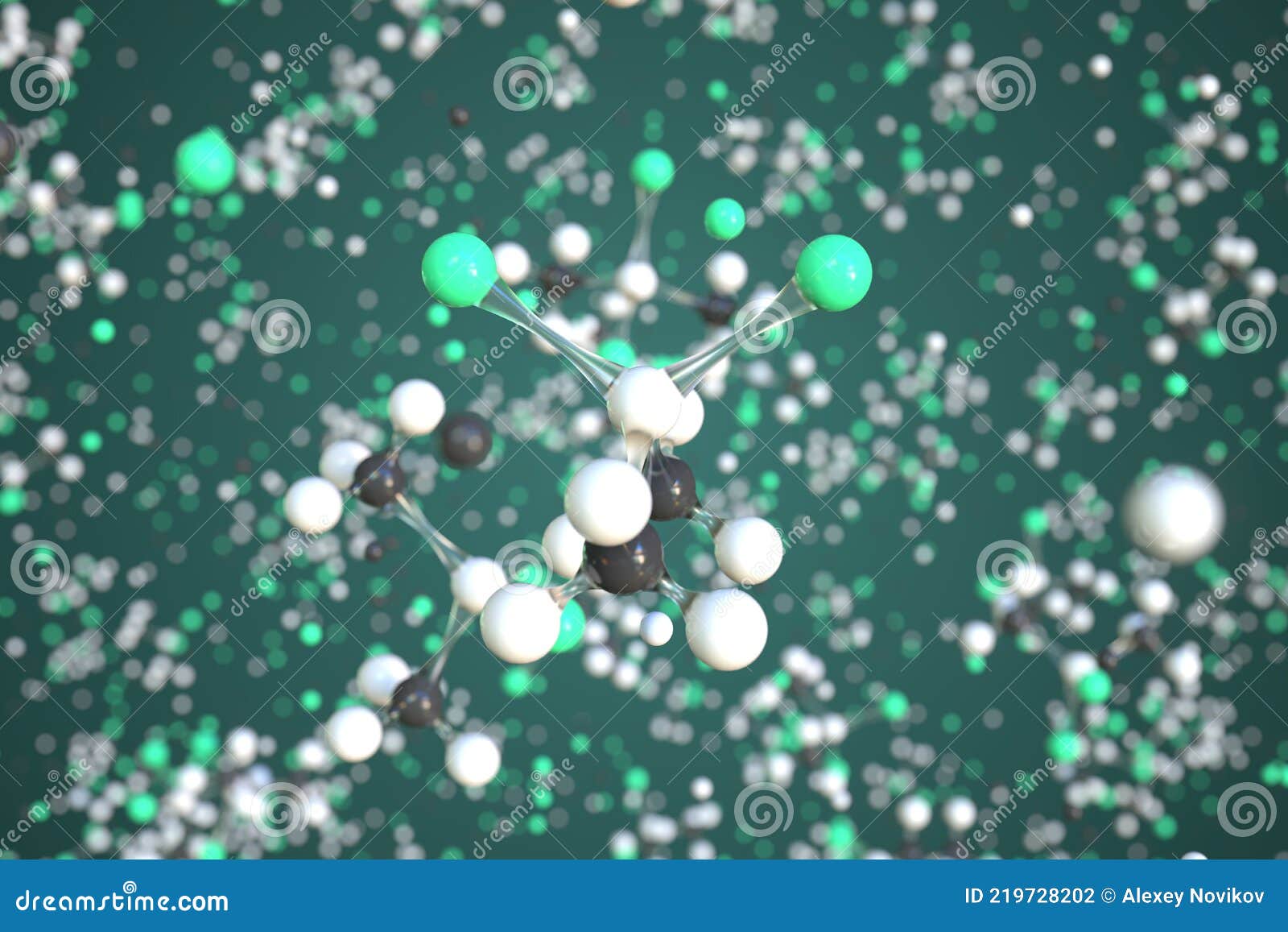 Molecule of Dichlorodimethylsilane, Conceptual Molecular Model ...