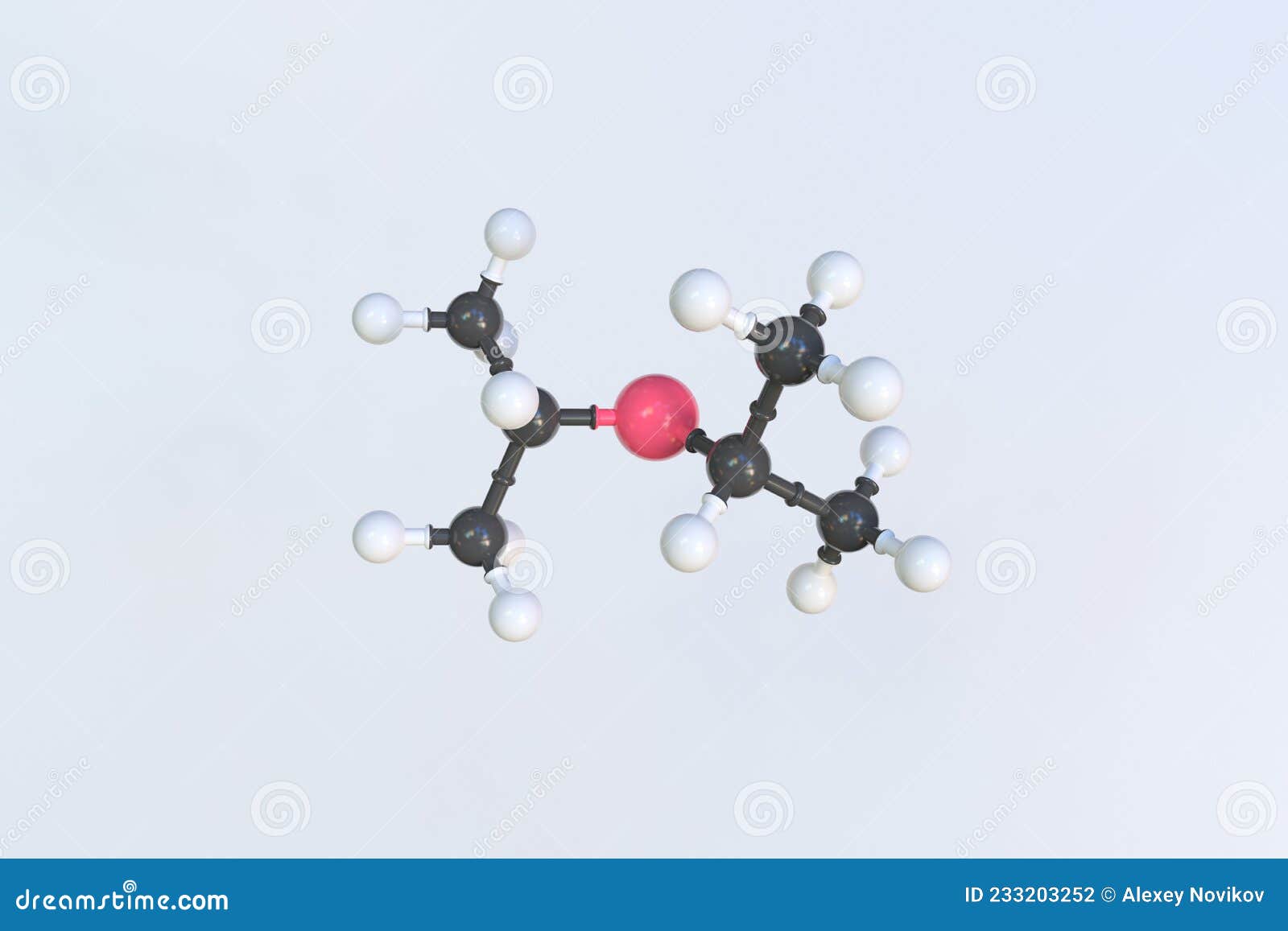 Diisopropyl Ether Chemical Solvent Molecule. Skeletal Formula. Vector ...