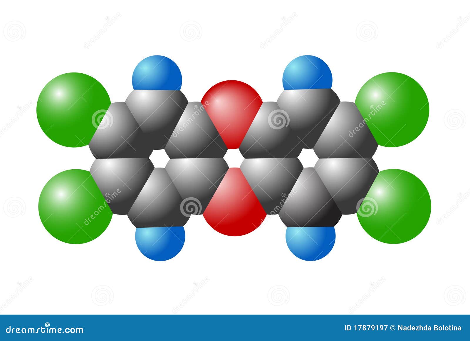 Molecule of dioxin stock vector. Illustration of science - 17879197