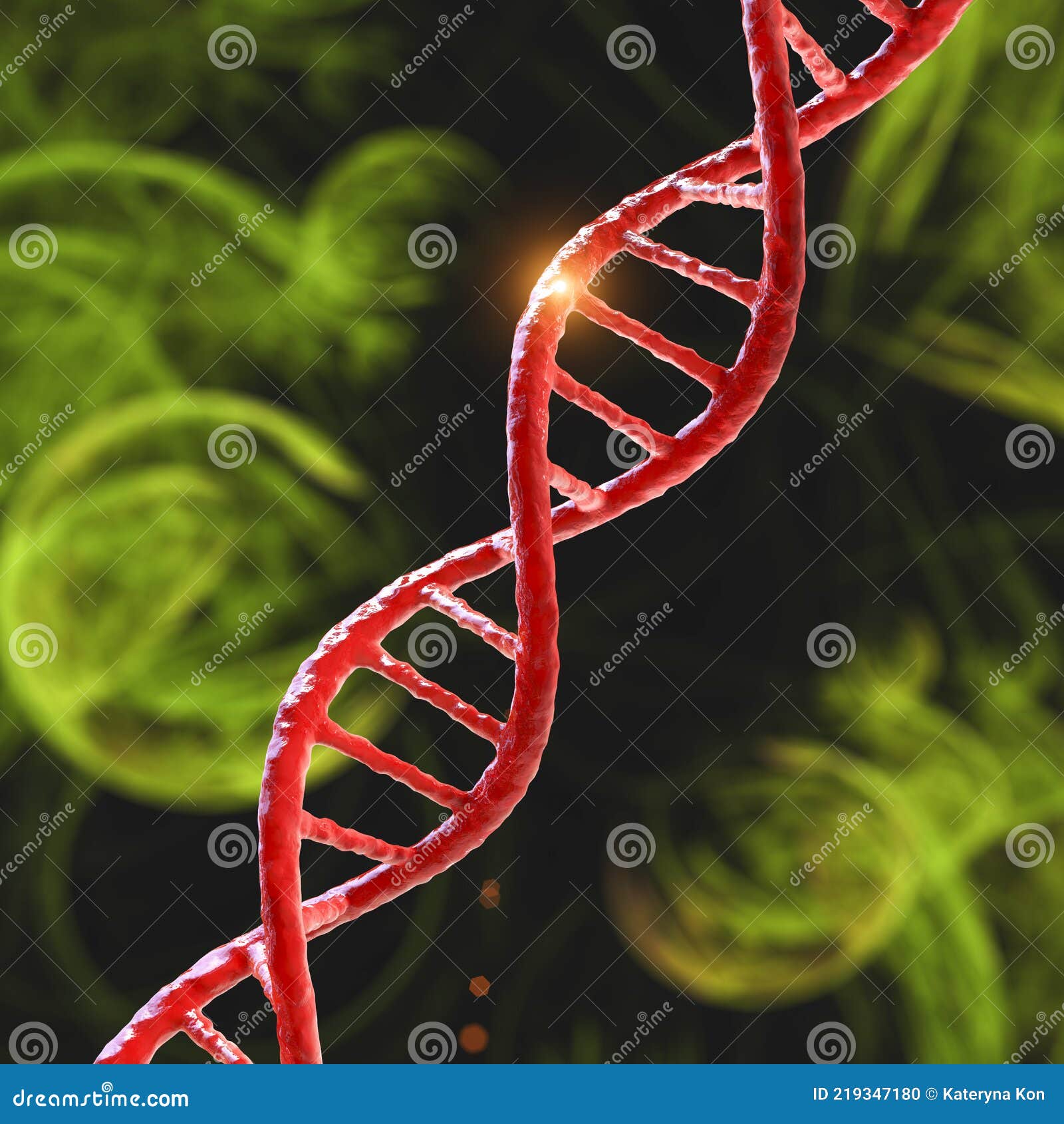 Molecule of DNA, Double Helix, 3D Illustration Stock Illustration ...