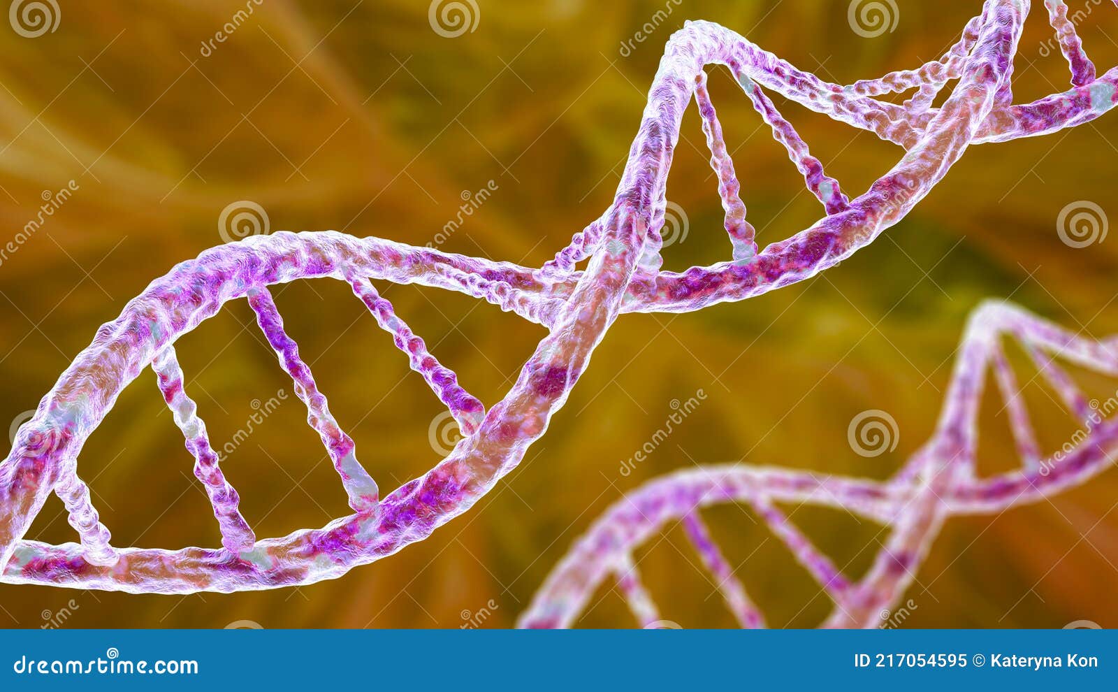 Molecule of DNA, Double Helix, 3D Illustration Stock Illustration ...
