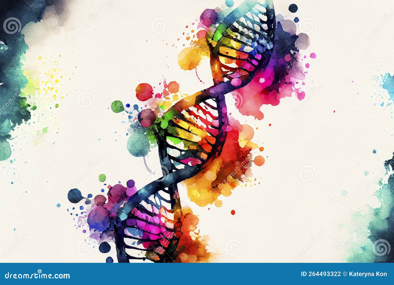 Molecule Of DNA, Generative Ai Illustration Royalty-Free Cartoon ...