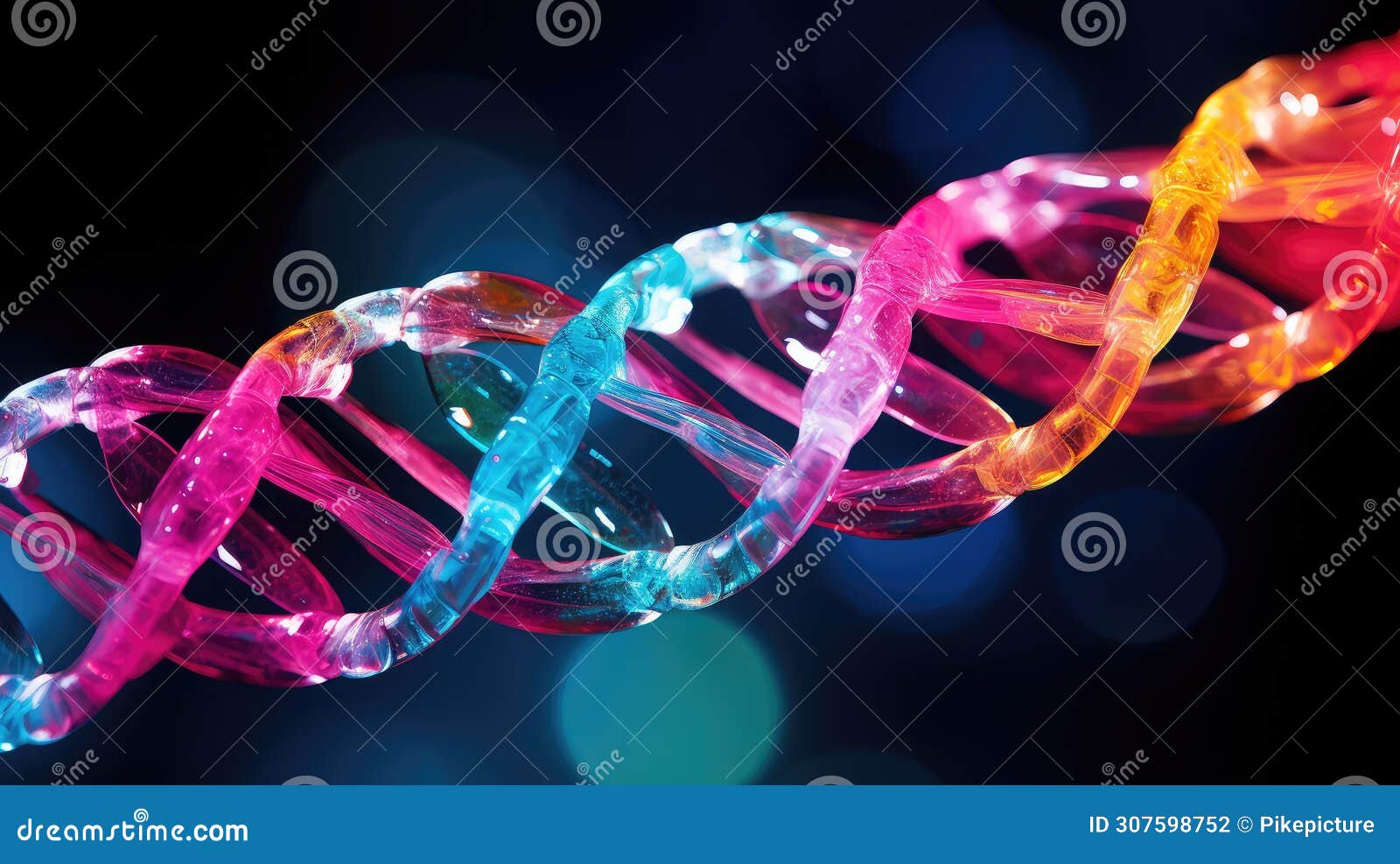 DNA Structure And Nucleotide Base Cartoon Vector | CartoonDealer.com ...